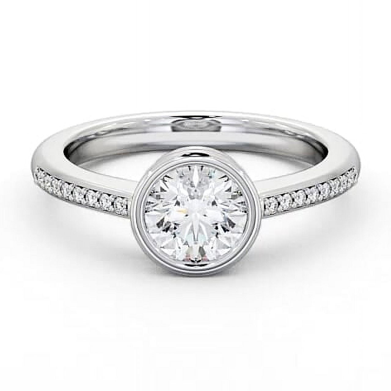 Spot Jewel 1.7 Ct Round Cut Bezel Set Solitaire Ring for Women - Lab ...