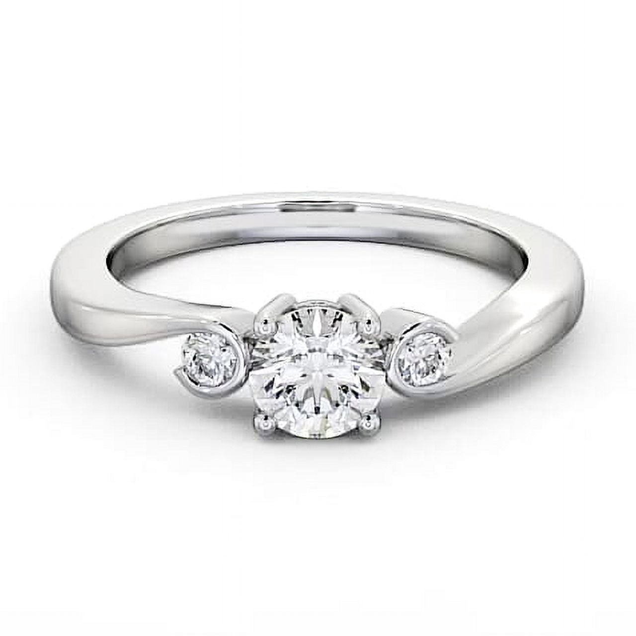 Spot Jewel 1.7 Ct Round Cut Lab Created Diamond Ring - 14K White Gold ...