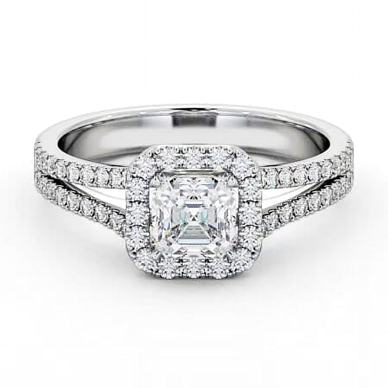 Spot Jewel 1.8 Ct Asscher Cut Lab Created Diamond Engagement Ring ...
