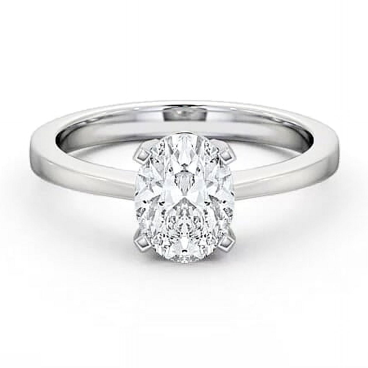 Spot Jewel 1.8 Ct Oval Cut Lab Created Diamond Engagement Ring – 14K ...