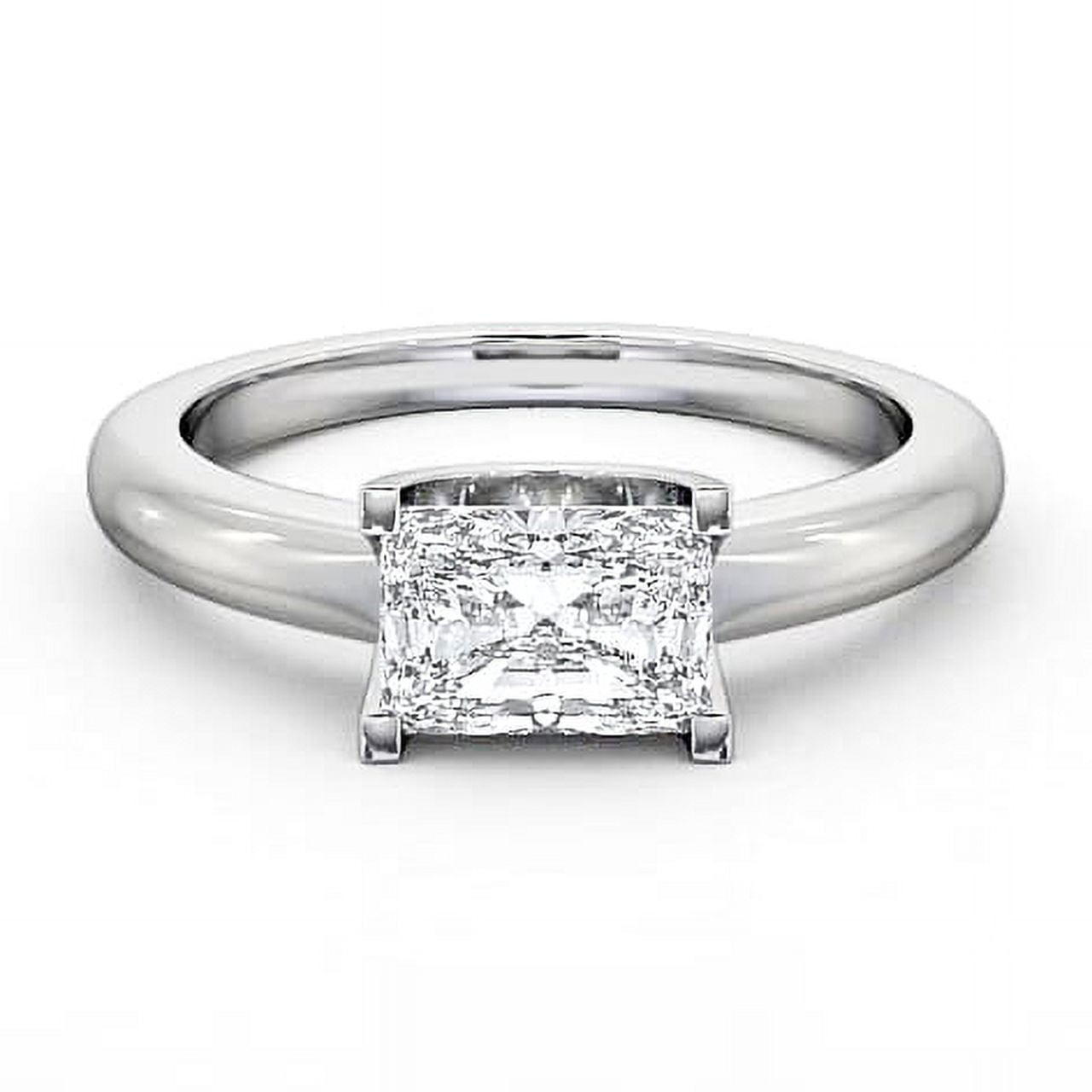 Spot Jewel 1.8 Ct Radiant Cut Diamond Ring – 14K White Gold Plated ...