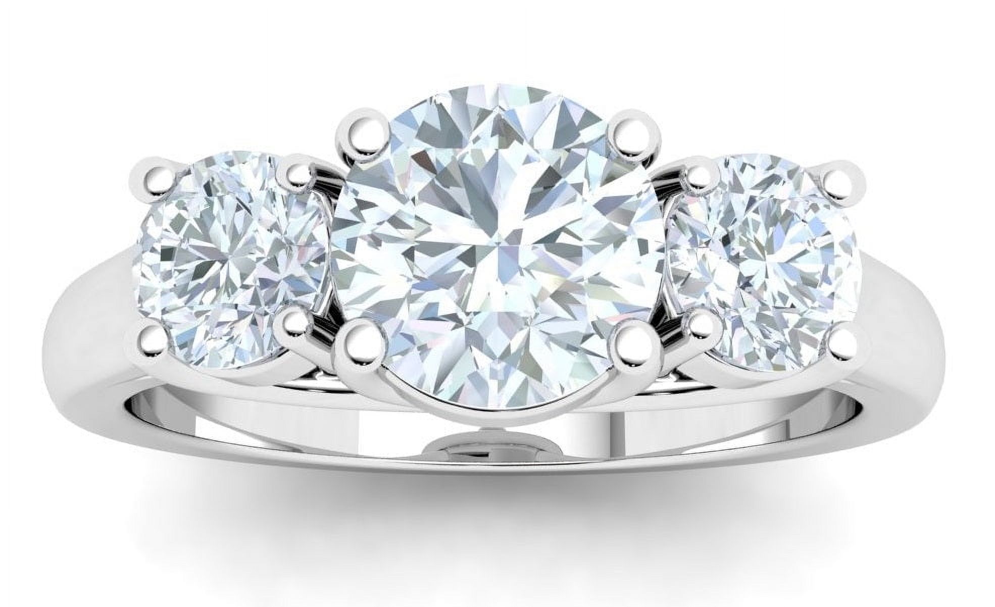 Spot Jewel 14K White Gold Plated 1.6 Ct Lab-Created Diamond Ring ...