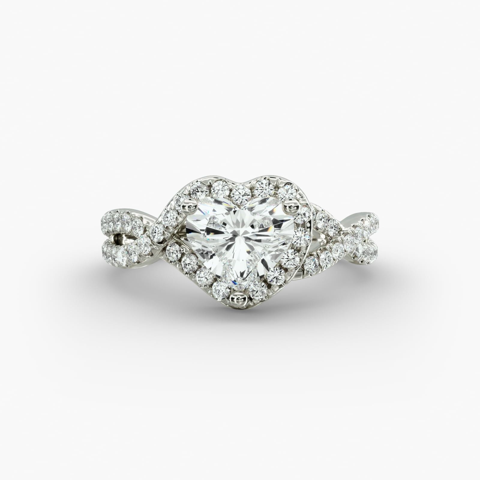 Spot Jewel 14K White Gold Plated Ring for Her - 2.2 Ct Heart Cut ...