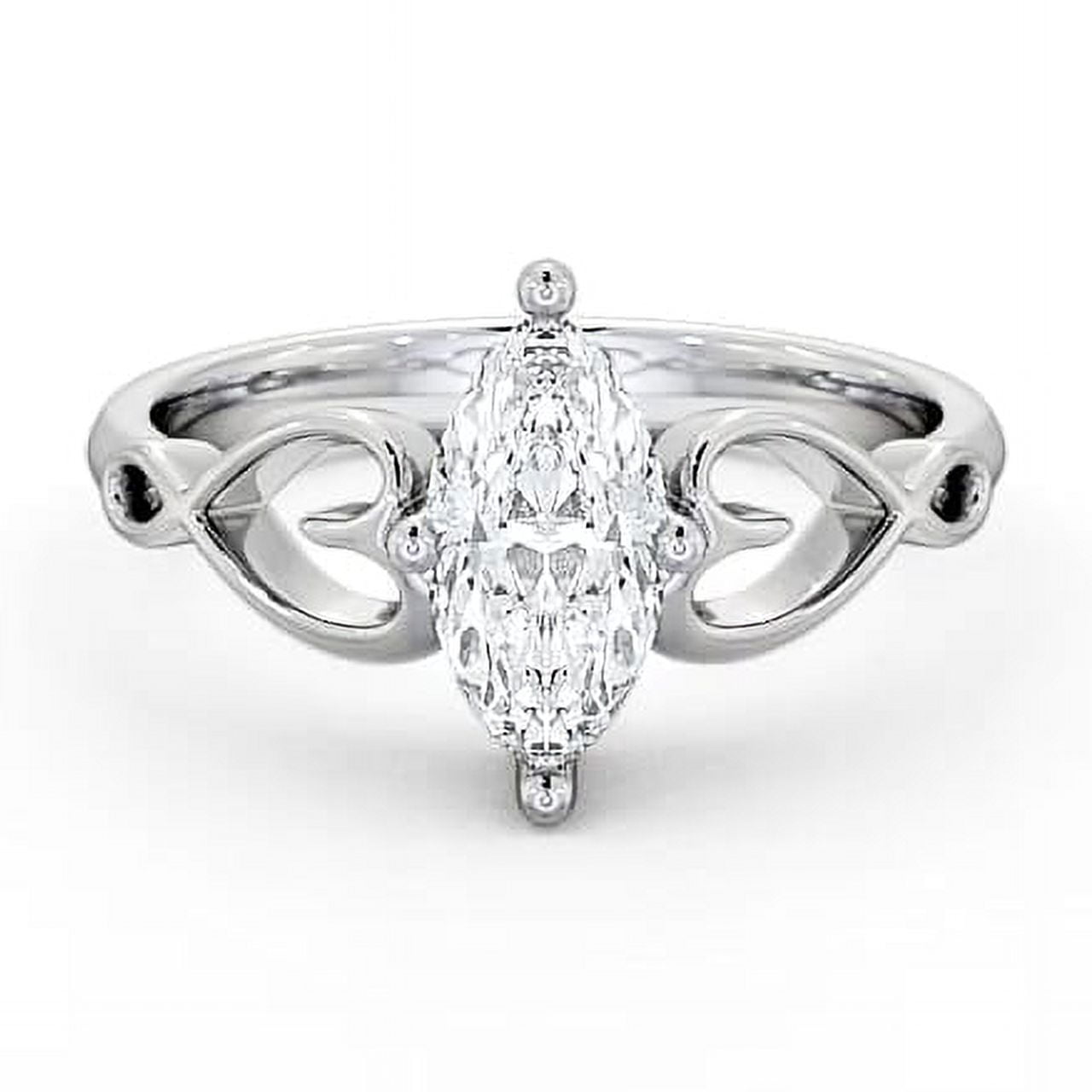 Spot Jewel 14K White Gold Plated Wedding Ring – 2 Ct Lab Created ...