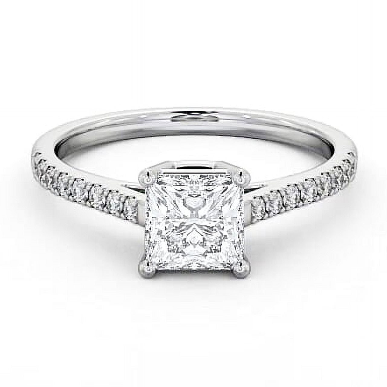 Spot Jewel 2.1 Ct Princess Cut Lab Created Diamond Engagement Ring ...