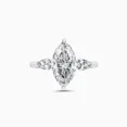 Spot Jewel 2 3 Ct Marquise Cut Lab Diamond Rings 14k White Gold Over