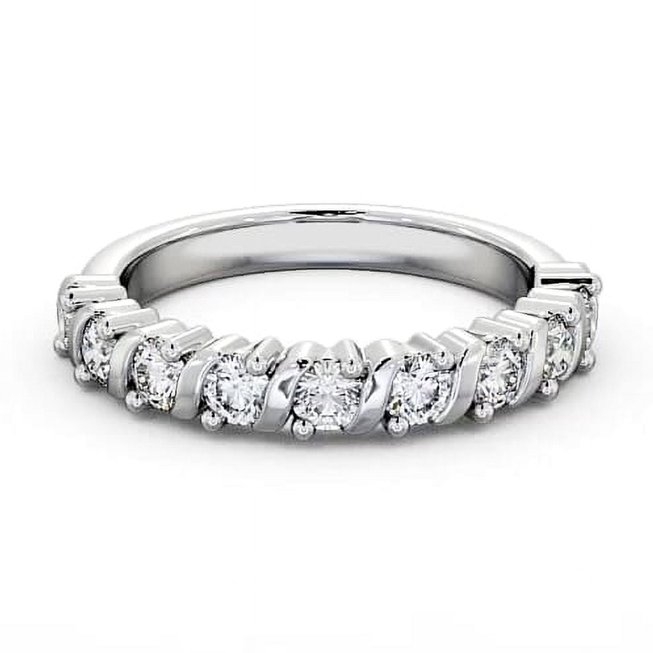 Spot Jewel 2.4 Ct Round Cut Lab-Created Diamond Eternity Band – 14K ...
