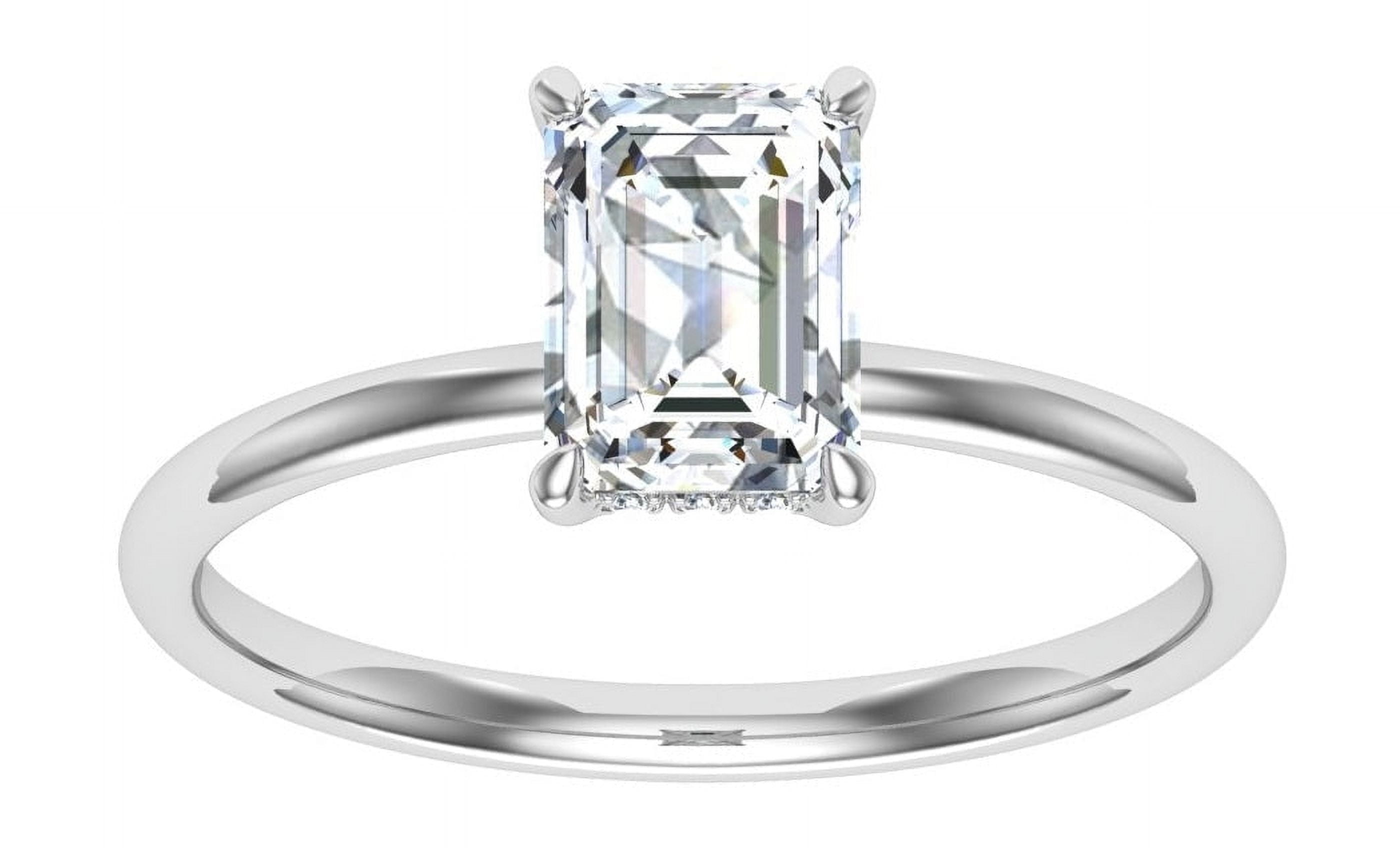 Spot Jewel 2 Ct Lab Created Diamond Ring - 14K White Gold Plated Hidden ...