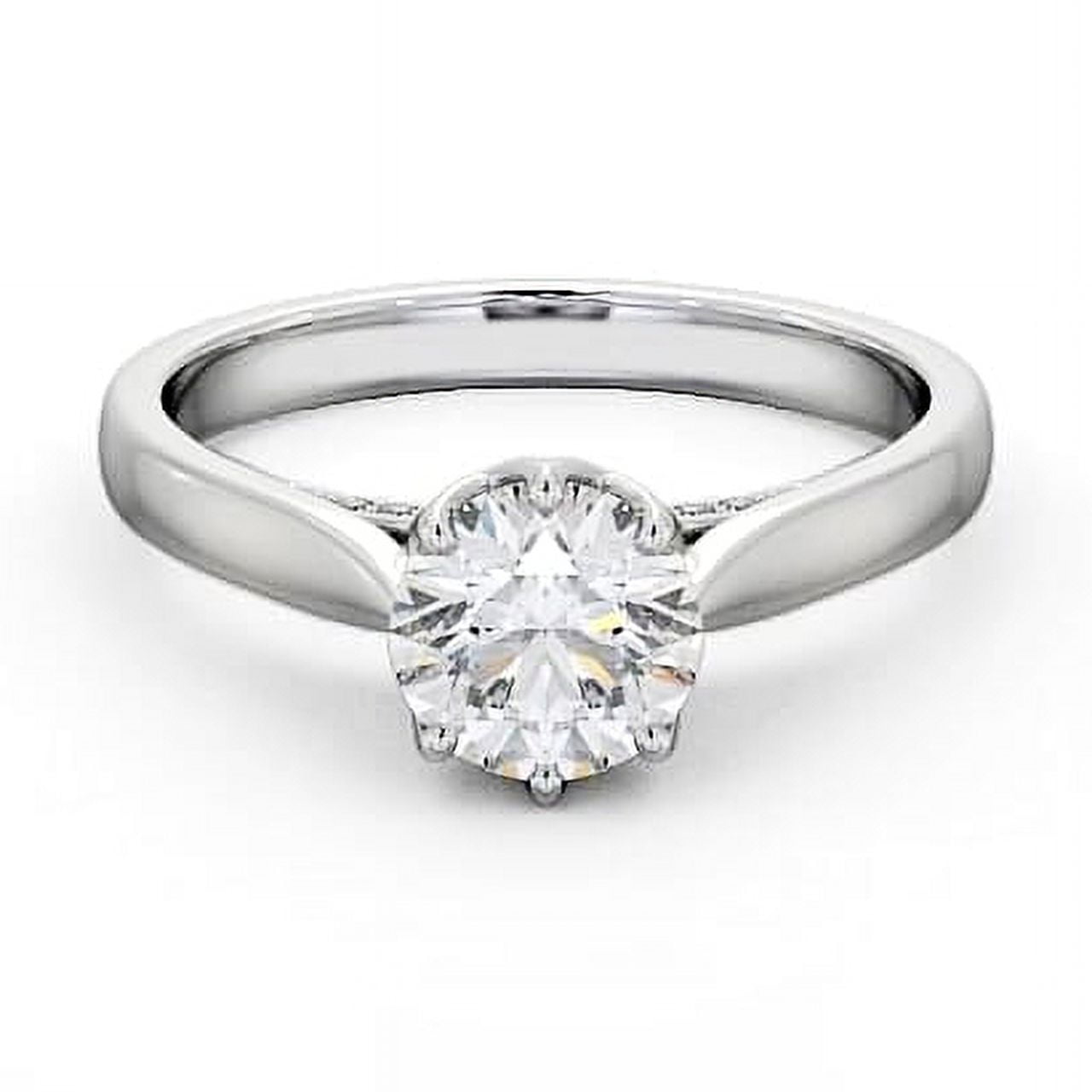 Spot Jewel Dainty Princess-Cut 1.6 Ct Lab-Created Diamond Solitaire ...