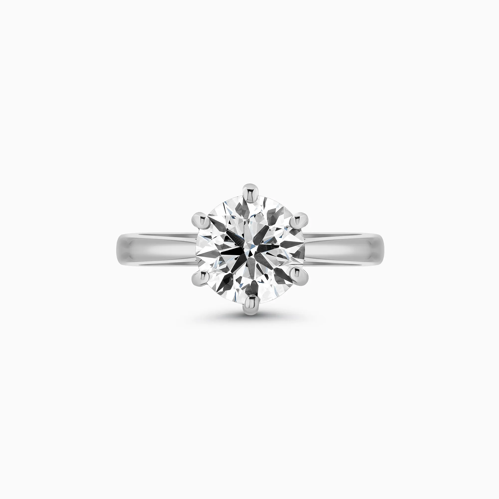 Spot Jewel Elegant 23 Ct Round Cut Solitaire Engagement Ring Featuring Lab Created Simulated