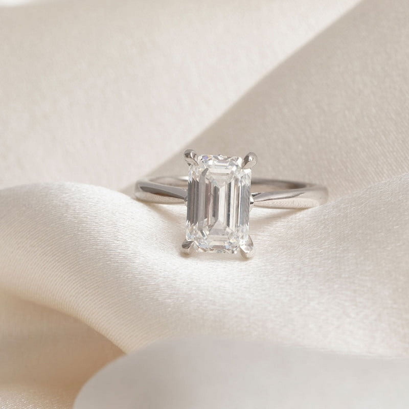 Spot Jewel Emerald Cut 2 Ct Lab Created Diamond Wedding Ring for Women ...