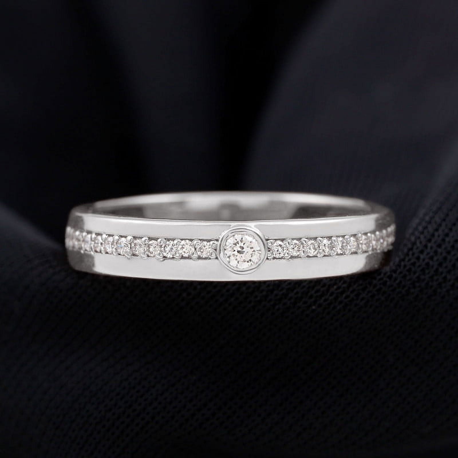 Spot Jewelry 14K White Gold Plated Ring - 1.8 Ct Round Cut Wedding ...