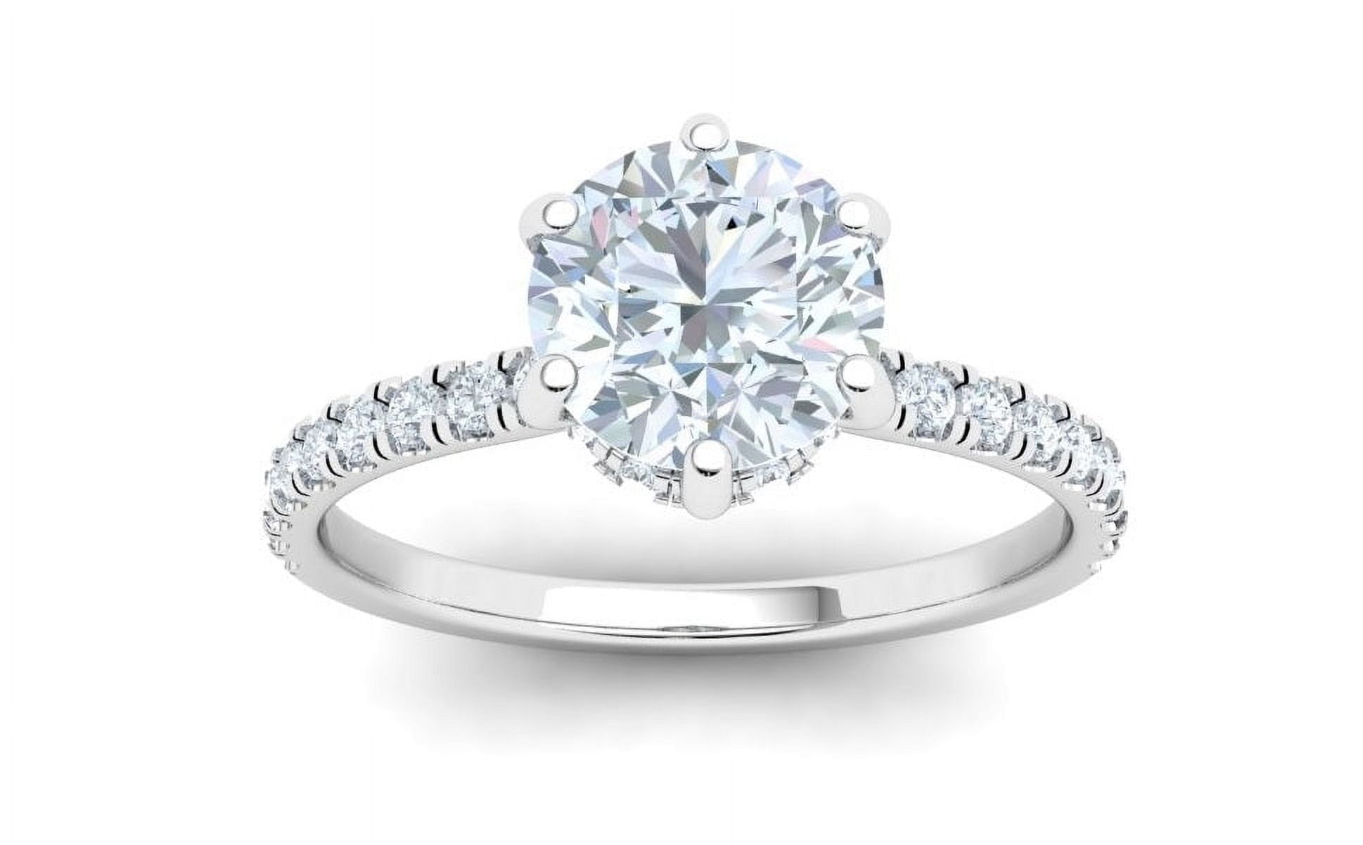 Spot Jewelry 2.2 Ct Radiant Cut Moissanite Ring - 14K White Gold Plated ...