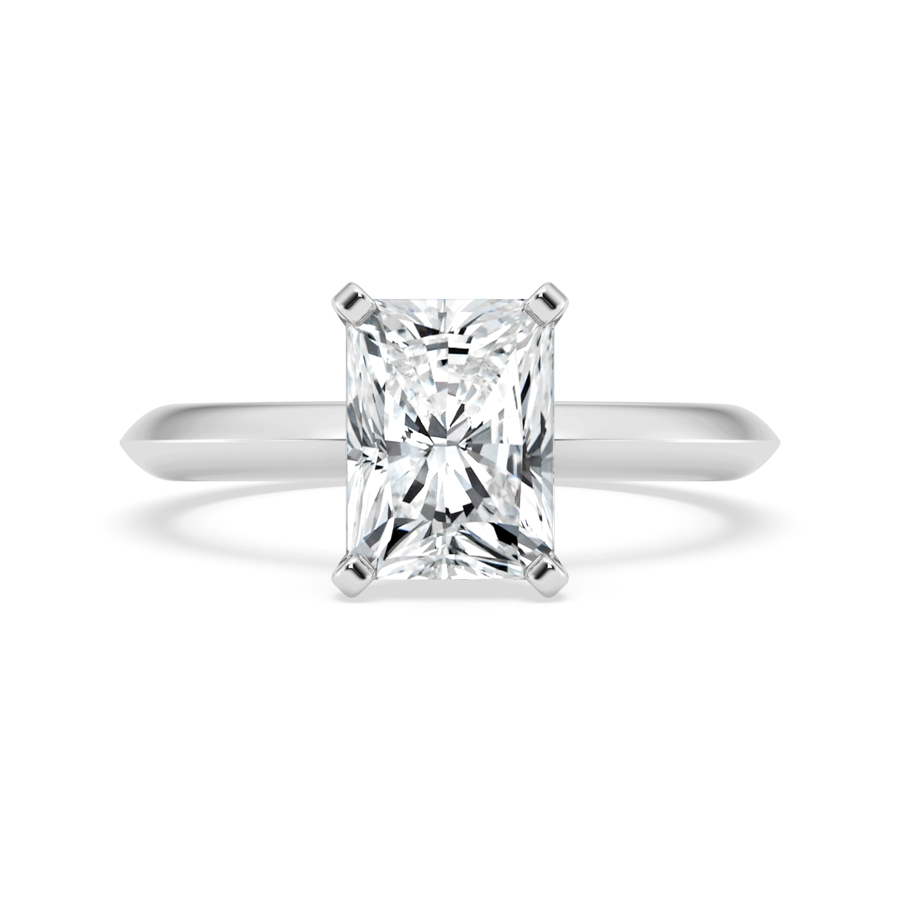 Spot Jewelry 2.3 Ct Radiant Cut Diamond Ring - Hidden Halo Solitaire ...