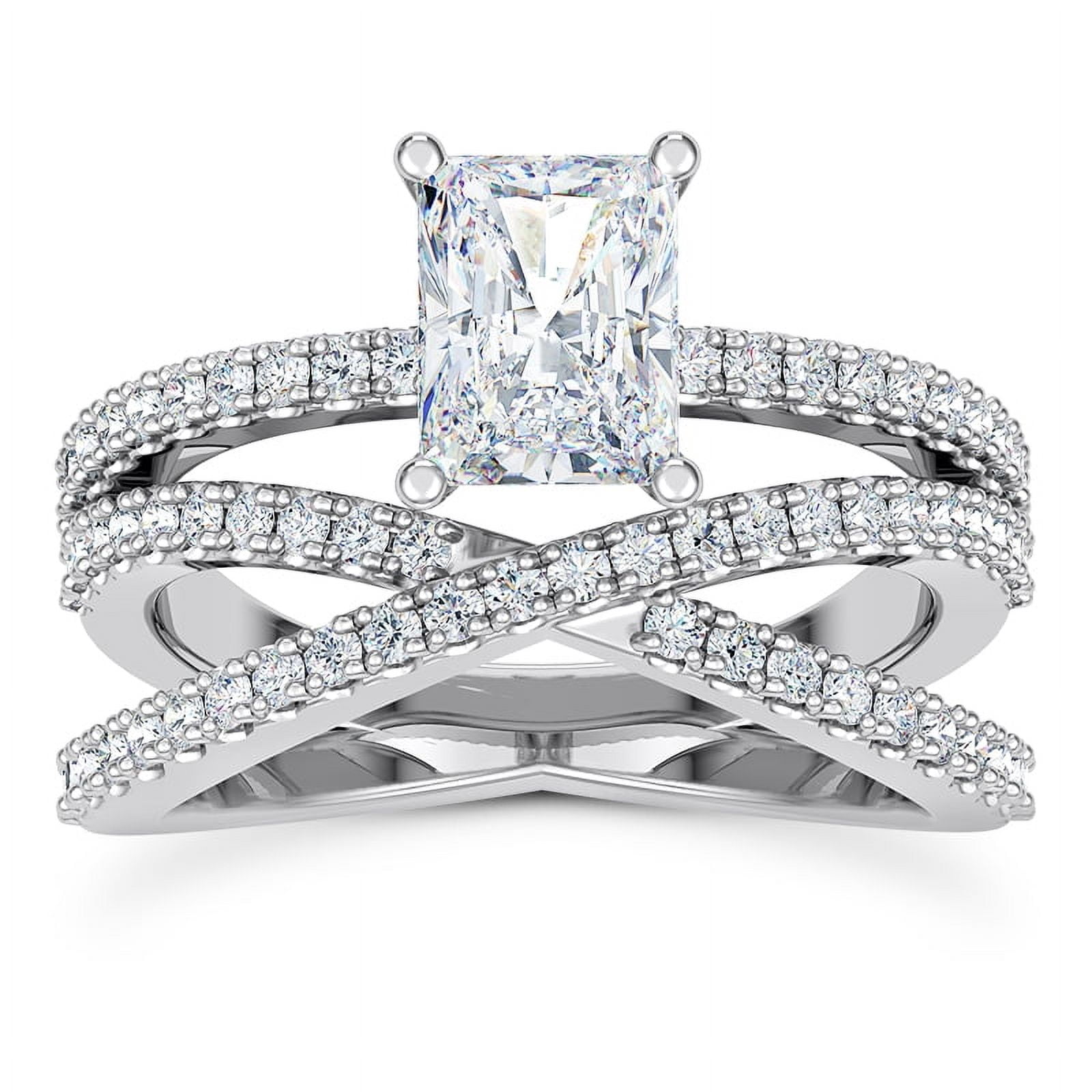 Spot Jewelry Criss Cross Wedding Diamond Ring for Women - Pave Set ...