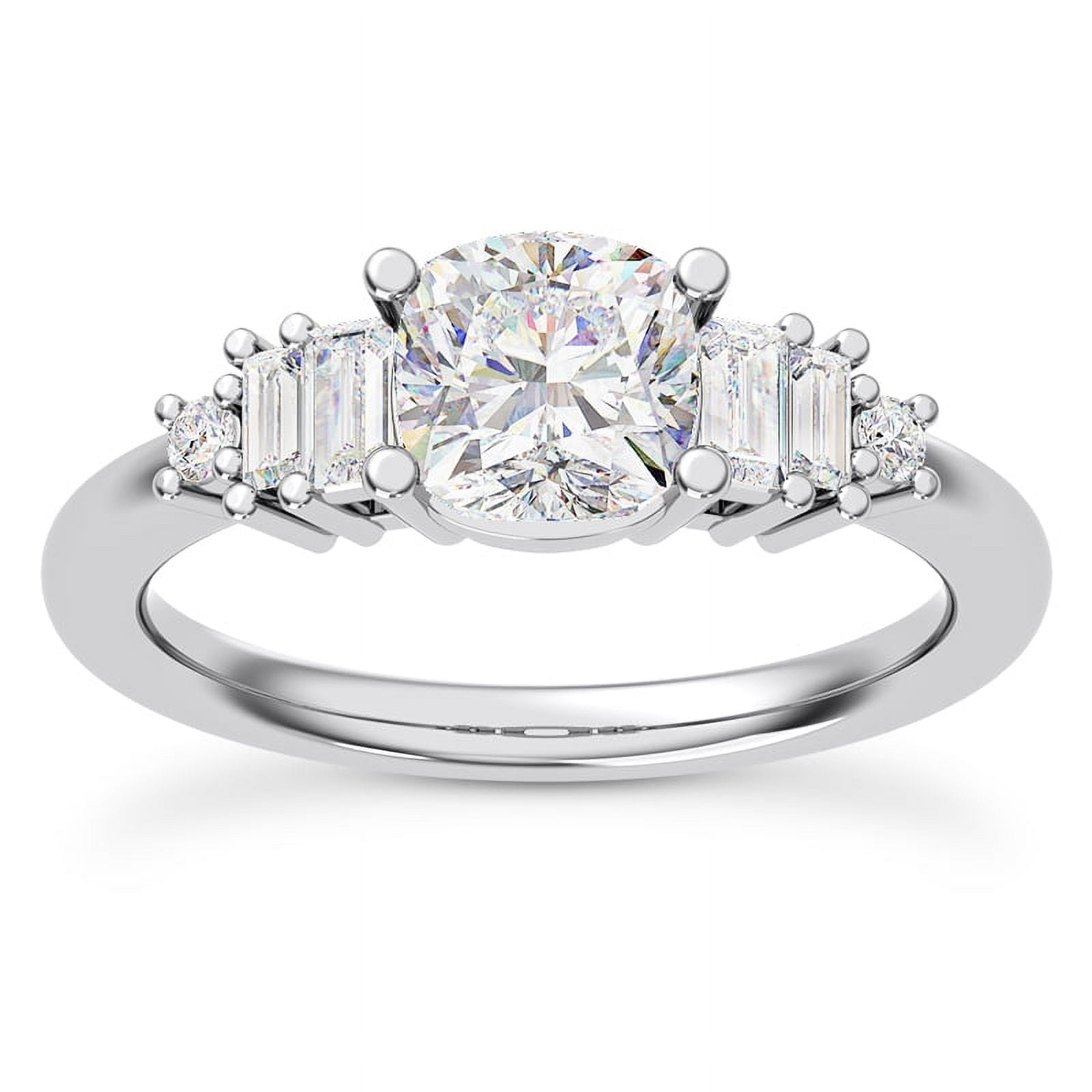 Spot Jewelry Engagement Ring for Women - 1.8 Ct Cushion, Round and ...
