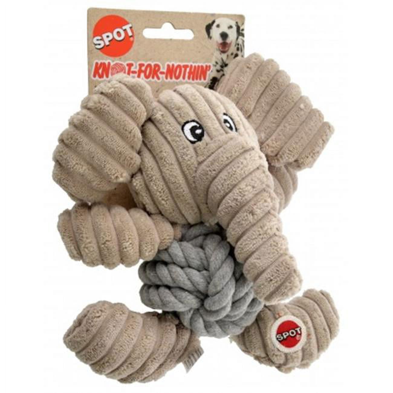 Spot Knot For Nothin Squeak Dog Toy - Interactive Plush Toy with Rope ...