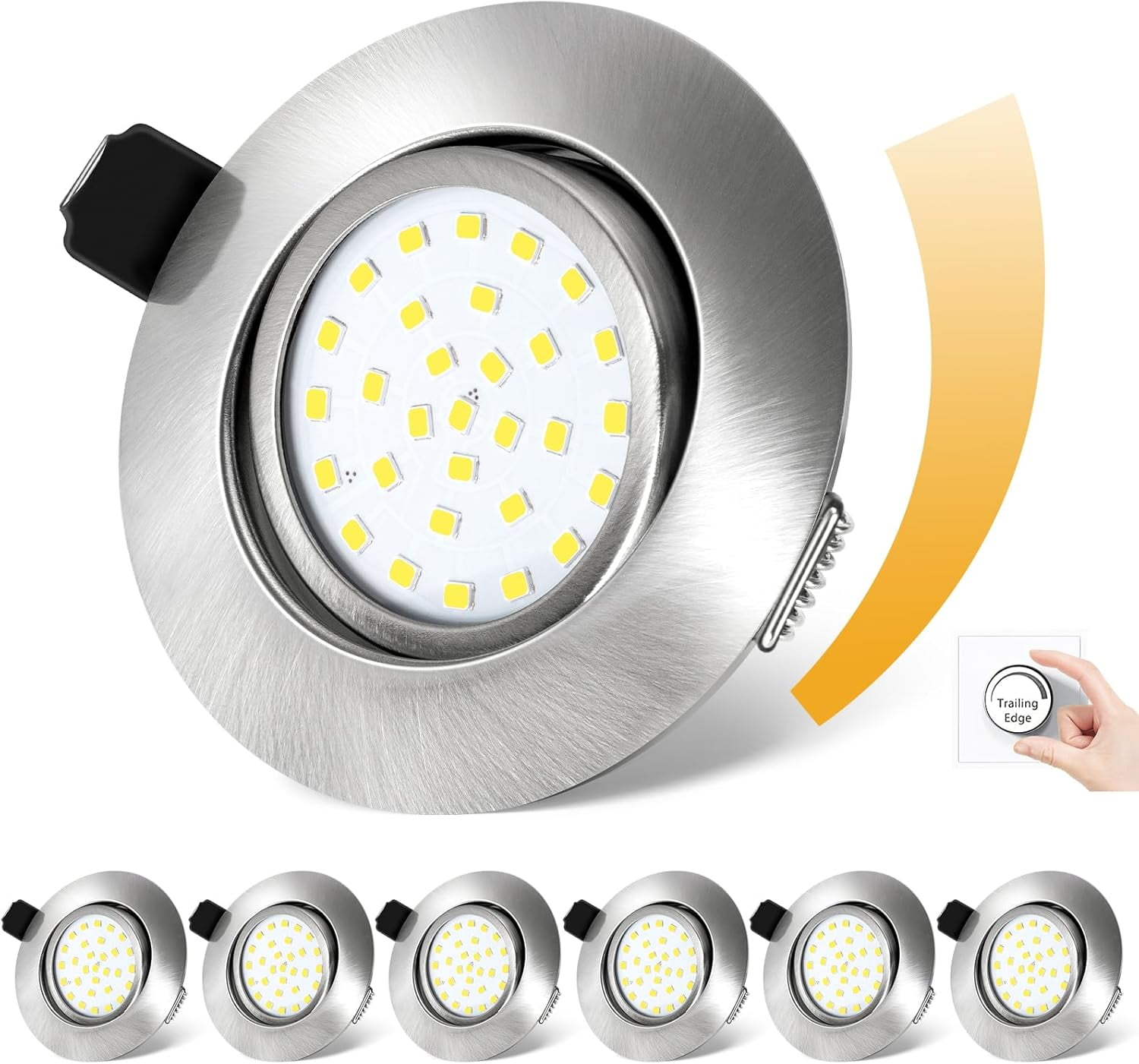 Spot Led Encastrable Dimmable Lot De 6 Spots De Plafond 5W 230V, Spot Dimmable 600Lm Equivalente ...