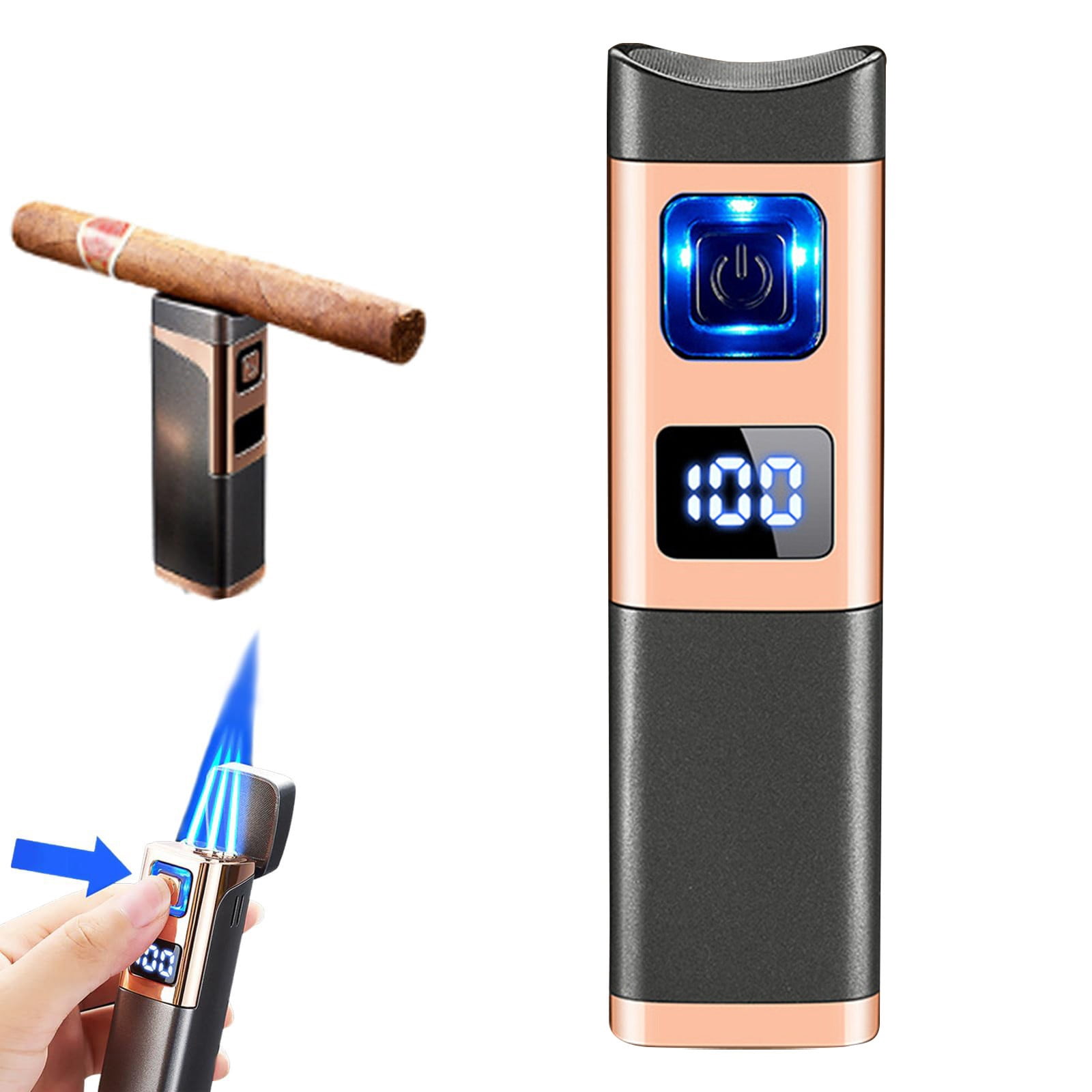 Spot Lighters Rechargeable & Refillable Torch with Led Display 2024 New ...