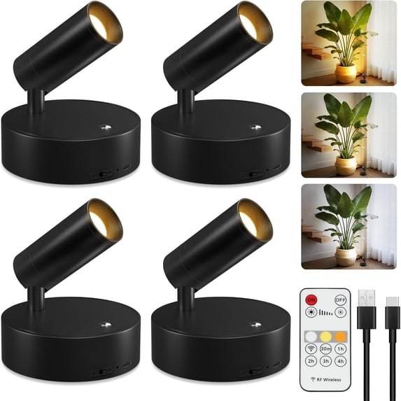 Spot Lights Indoor, 4000mAh Rechargeable LED Spotlight Indoor with ...