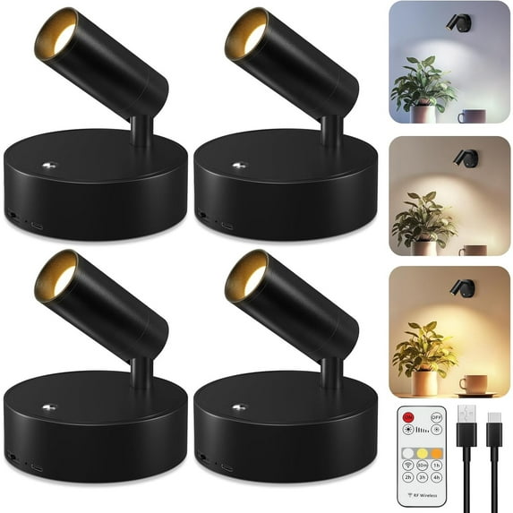 Spot Lights Indoor, Wireless LED Spotlight, Uplighting Indoor with ...