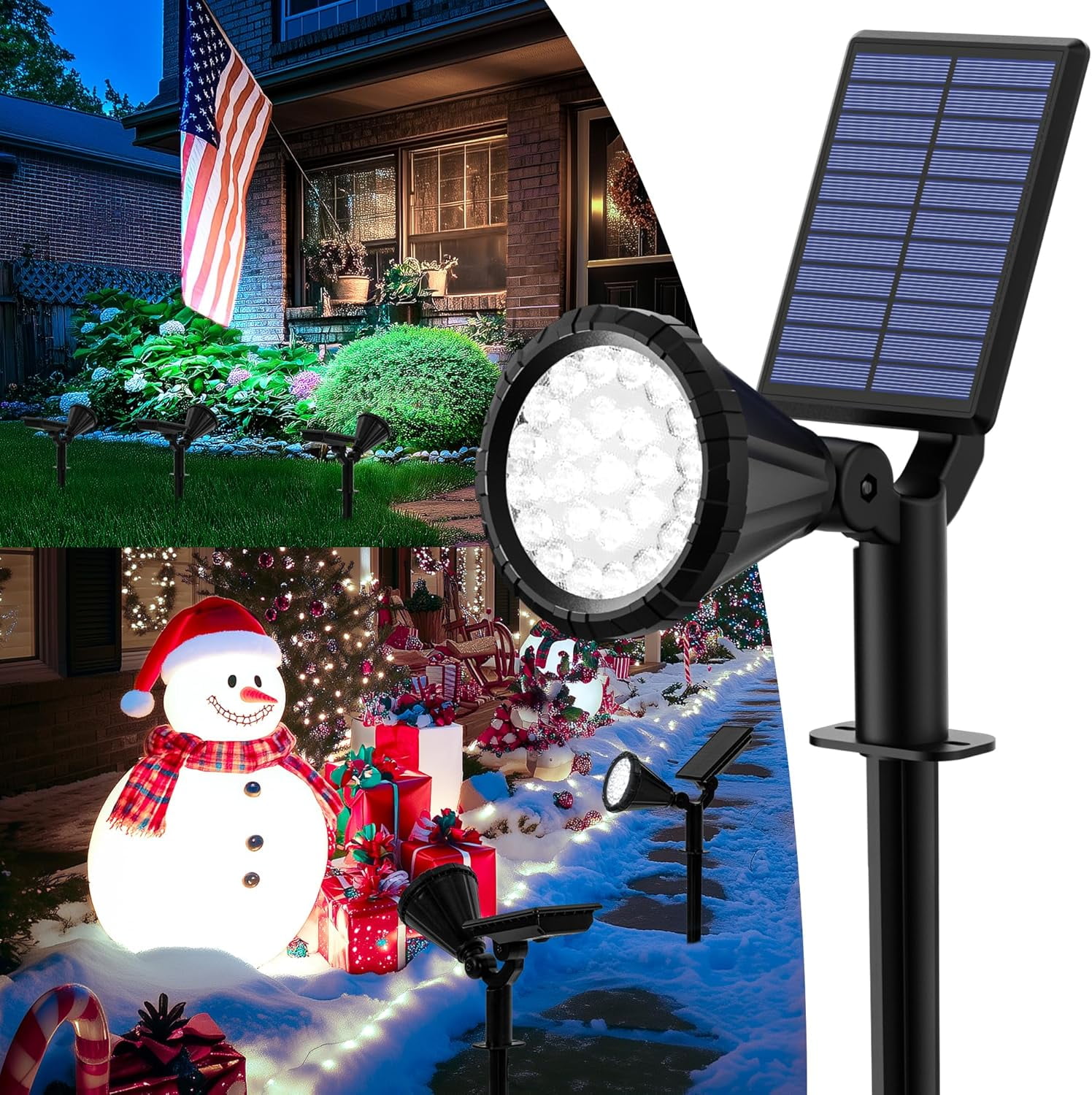 Spot Lights Outdoor Waterproof IP65, Flag Pole Light Solar Powered Spot ...