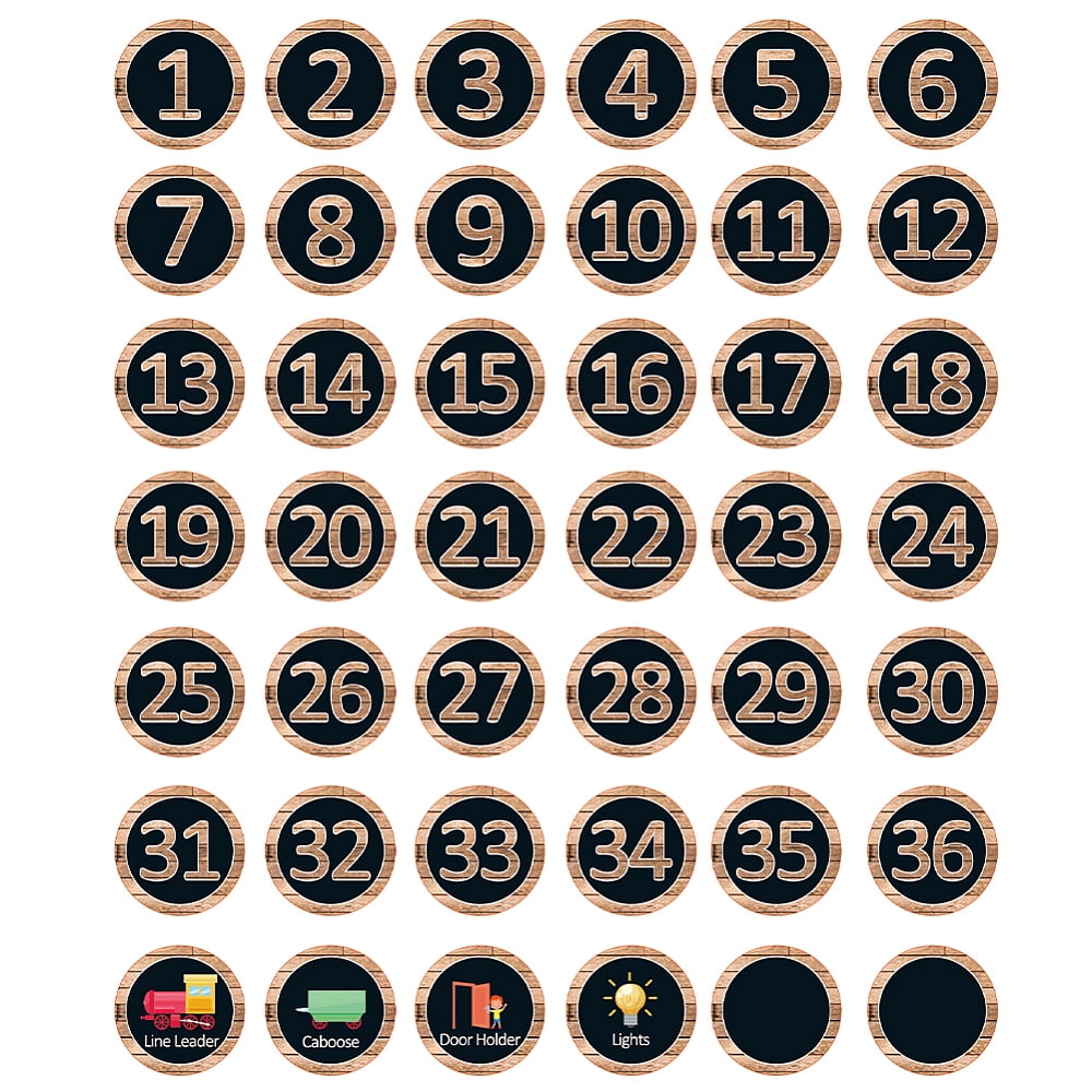 Spot Marker Sticker 1-36 Floor Sticker Wood Grain Bottom Number Marker ...