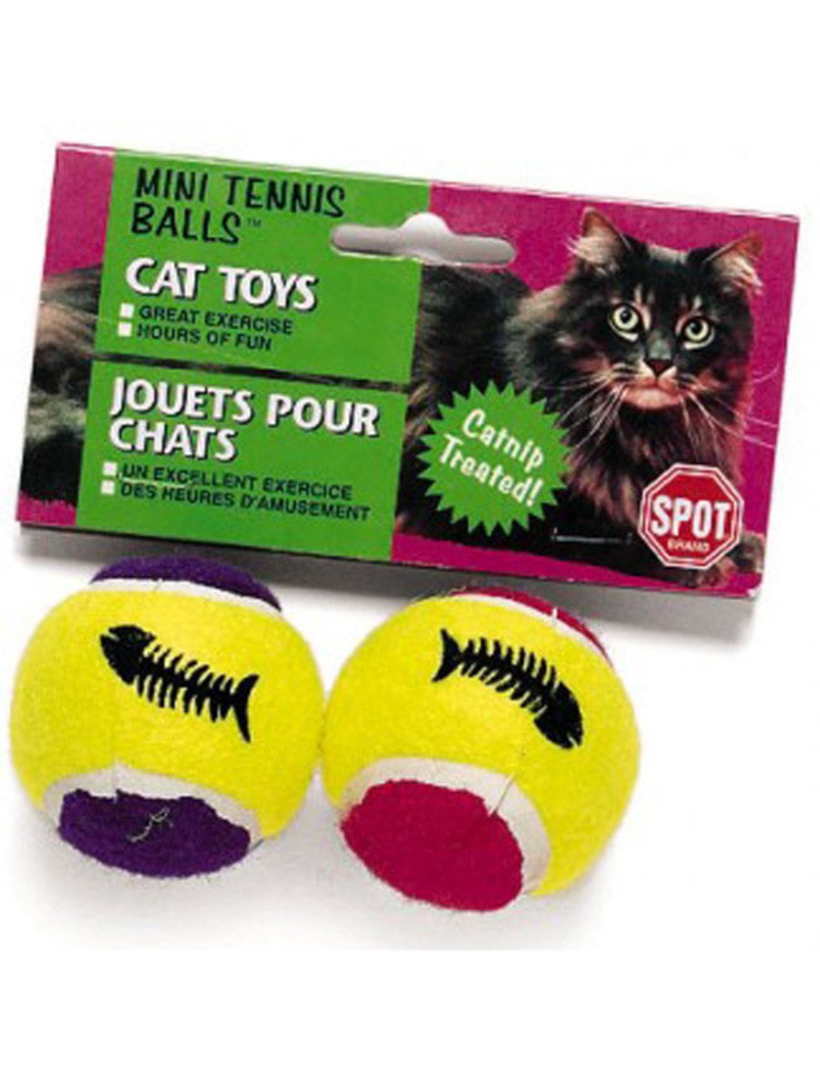 Spot Mini Tennis Balls Cat Toy with Bell and Catnip Assorted 2 in 2 ...