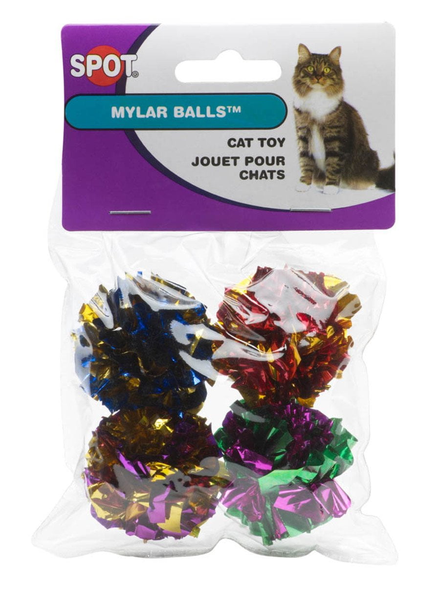 Spot Spotnips Mylar Balls Cat Toys - 4 Pack - Walmart.com