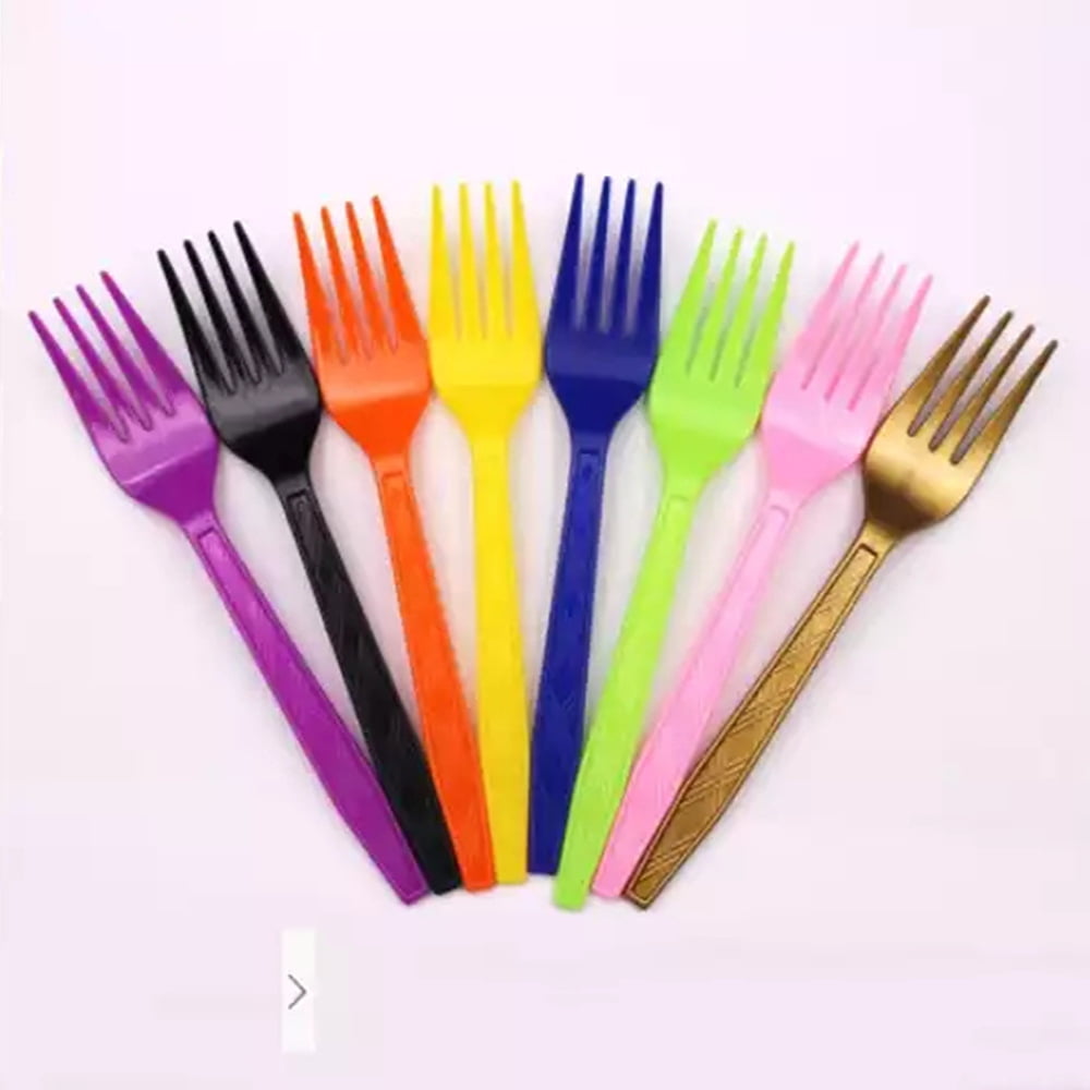 Spot PS color disposable plastic knife and fork spoon party birthday ...