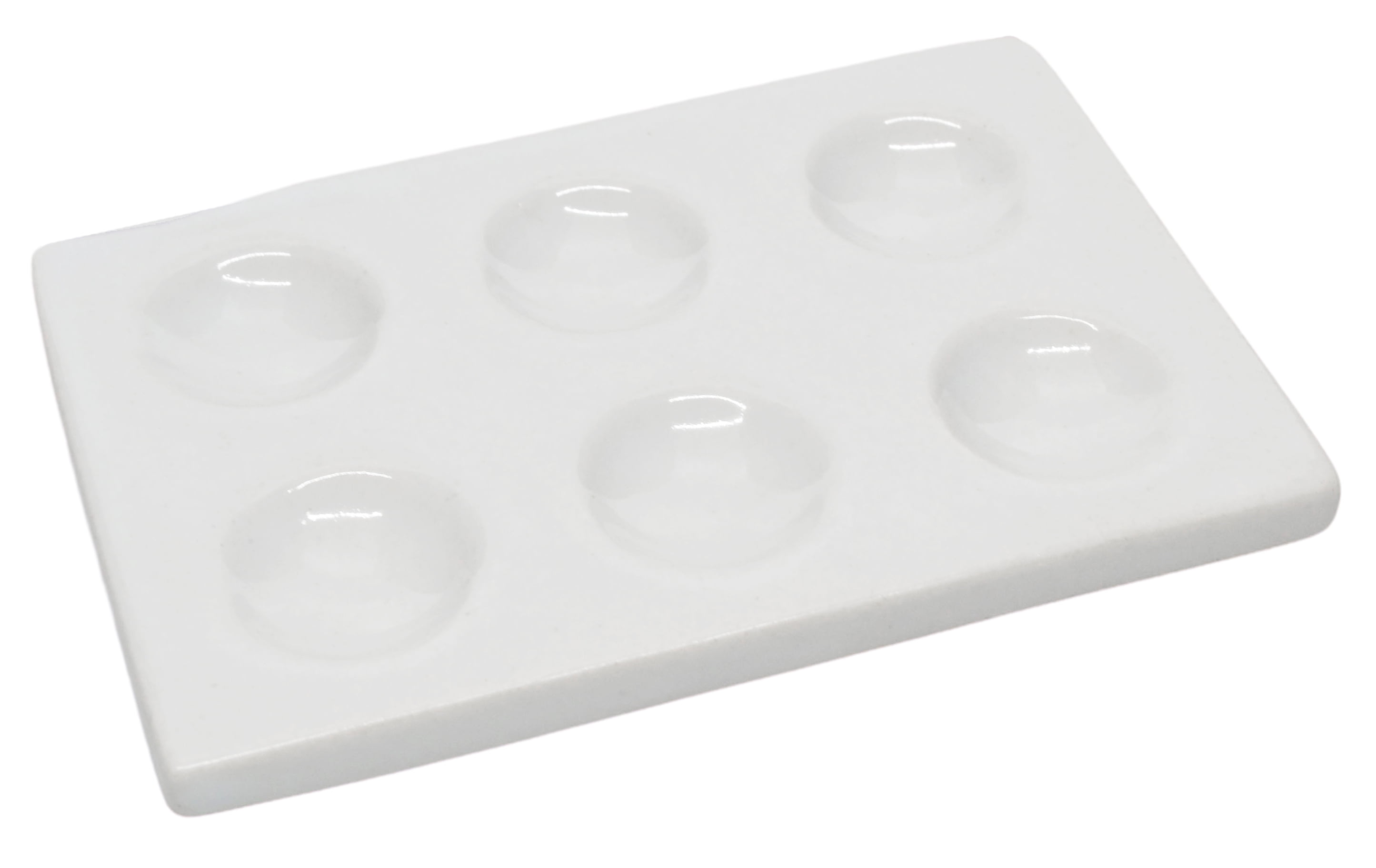 Spot Plate, 6 Wells - 4"L x 2.8"W - Glazed Porcelain - Eisco Labs ...