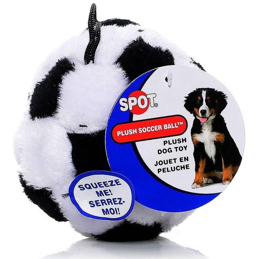 Spot Plush Soccer Ball Dog Toy - Interactive, Indoor/Outdoor Fetch Toy ...