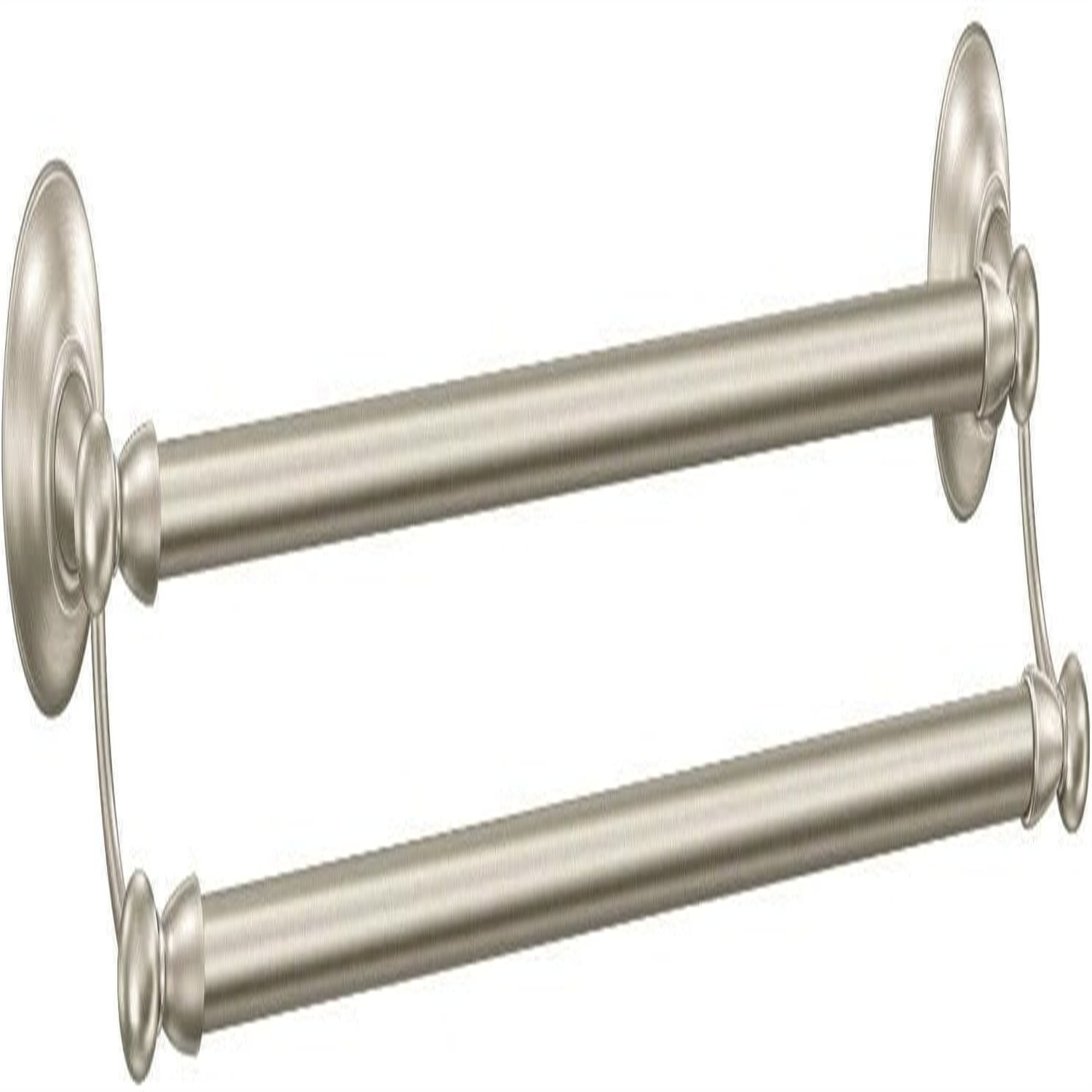 Spot Resist Brushed Nickel 24-Inch Double Bathroom Towel Bar, Wall ...