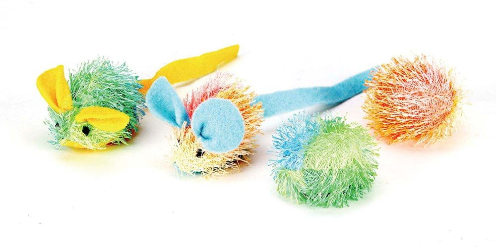 Spot Multipack Stringy Mice and Ball Catnip Cat Toy, Assorted 4 Pack ...