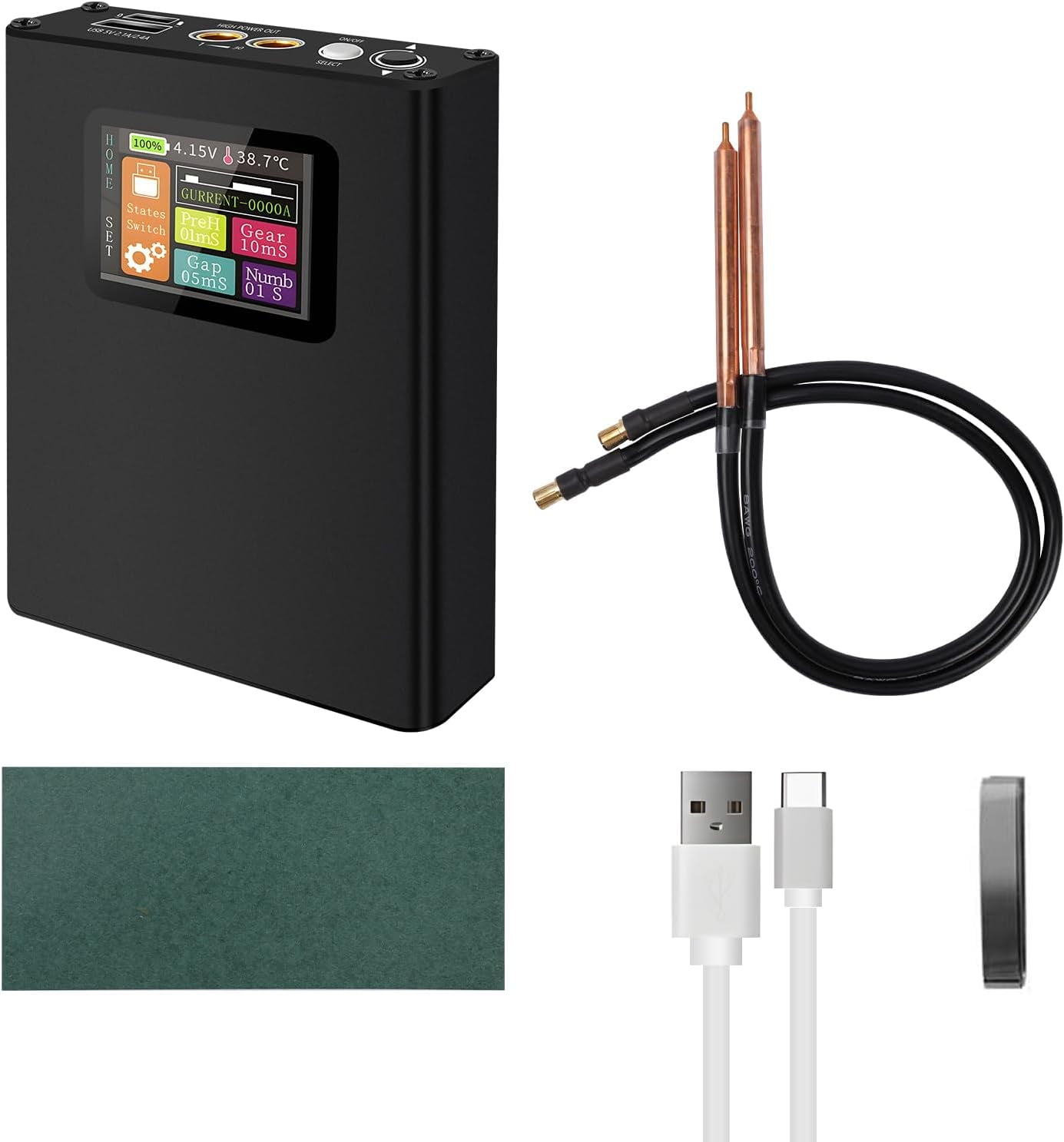 Spot Welder, 30 Levels Adjustable Handheld Spot Welder with LCD Screen ...