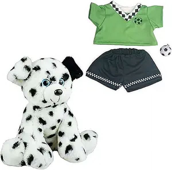Plush Gear Spot The Dalmatian Dog with Green Soccer Uniform - 16 inch ...