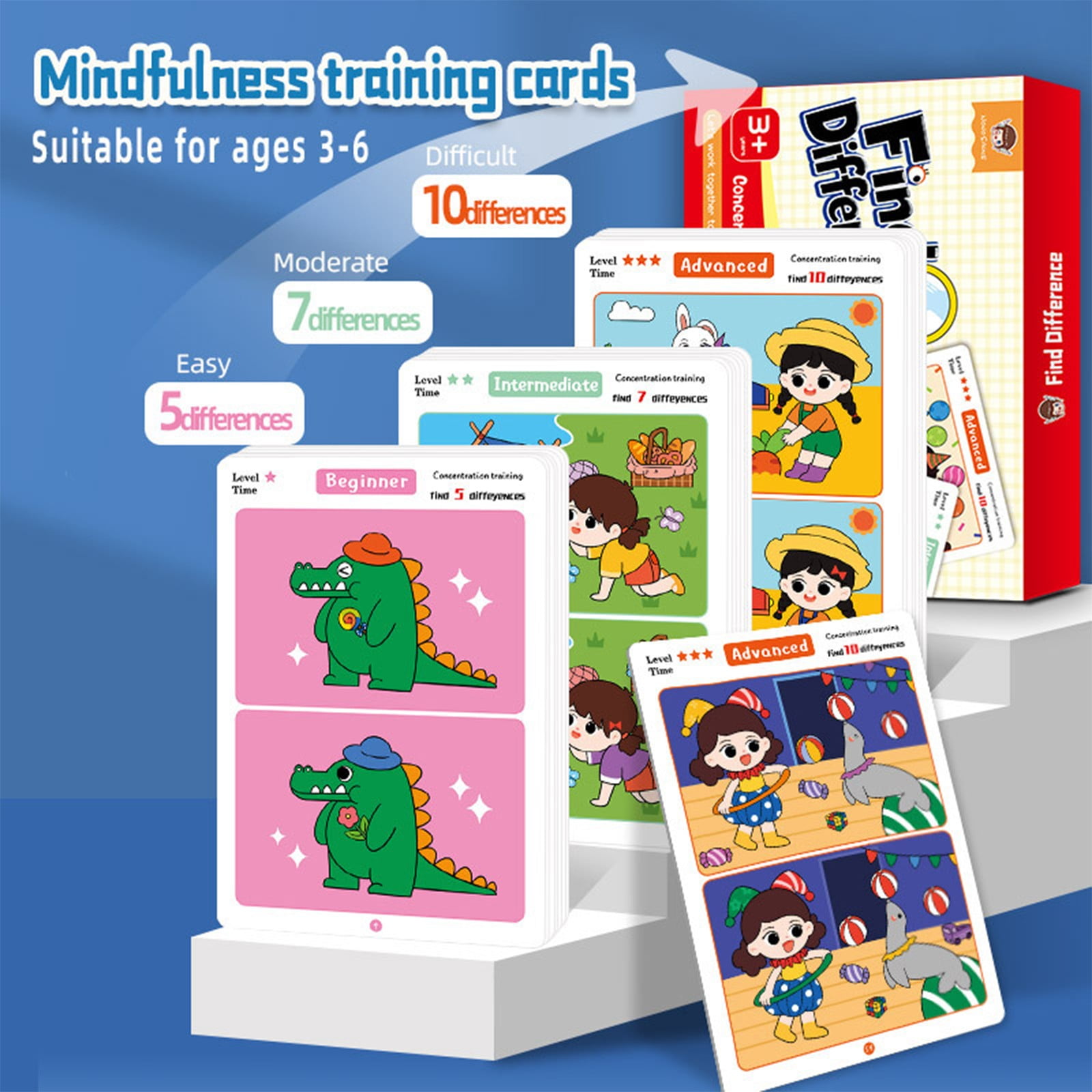 AOVUWU Spot the Difference" Concentration Game Book - Reusable ...