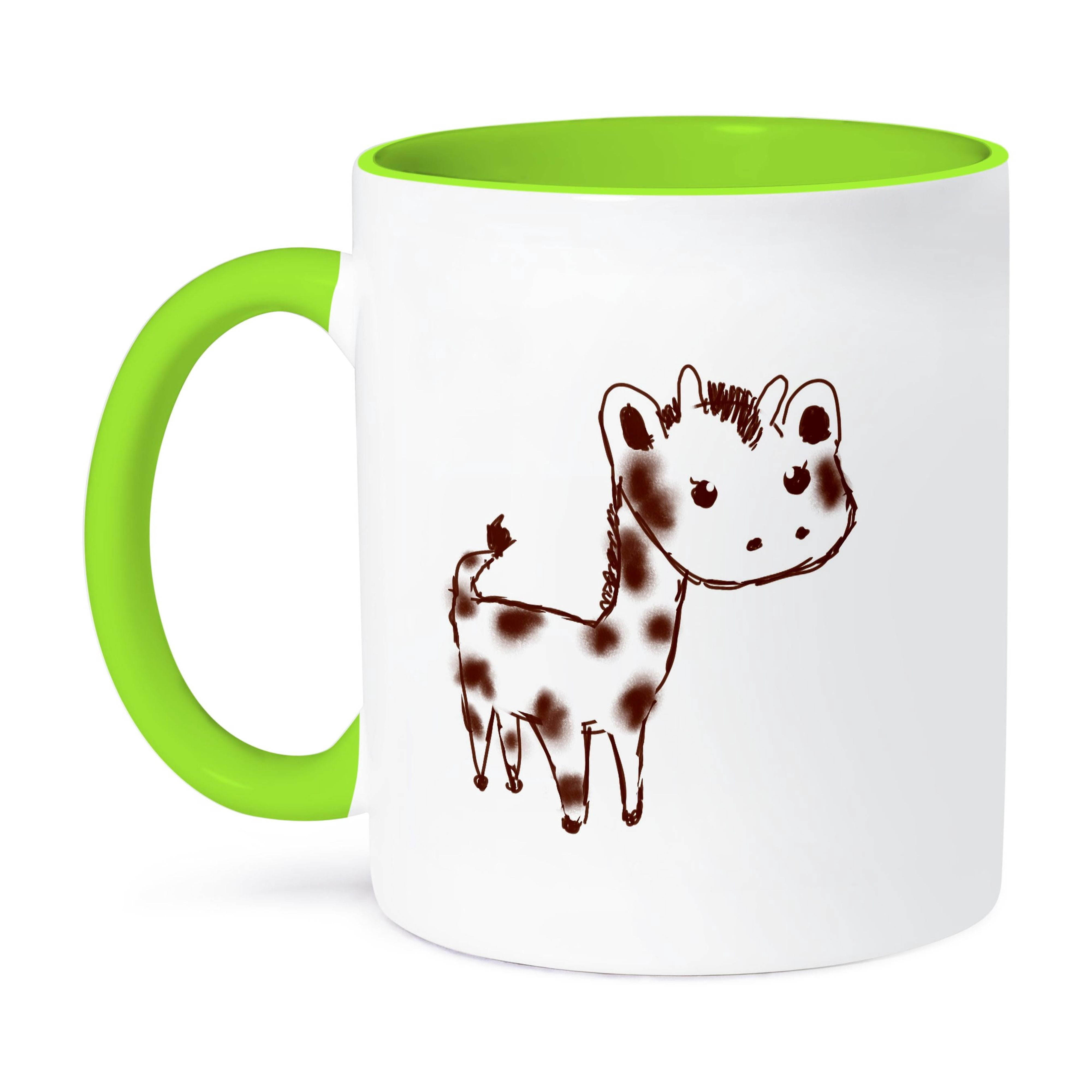 3dRose, Spot the Giraffe Art Friendly Animals Art for Kids, 11oz Two ...