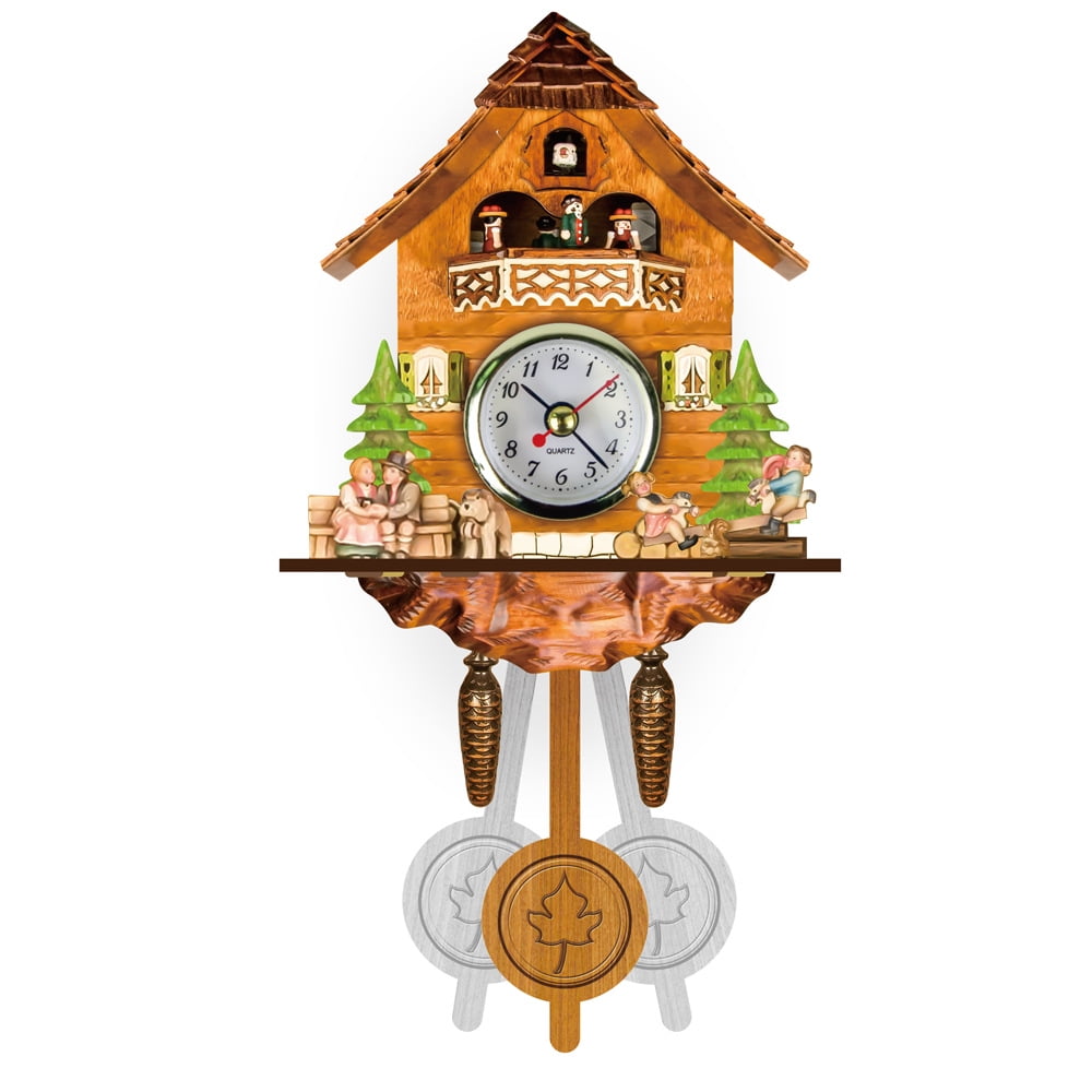 Spot wall clock chimes cuckoo cuckoo clock Nordic vintage clock wooden ...