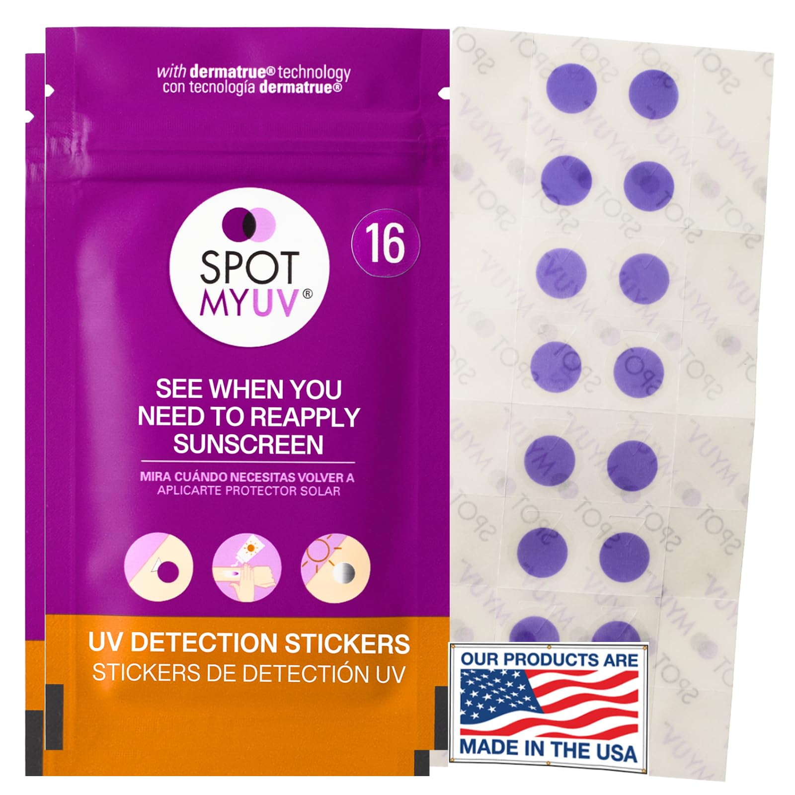 SpotMyUV UV Detection Stickers AKF18 for Sunscreen with Patented ...