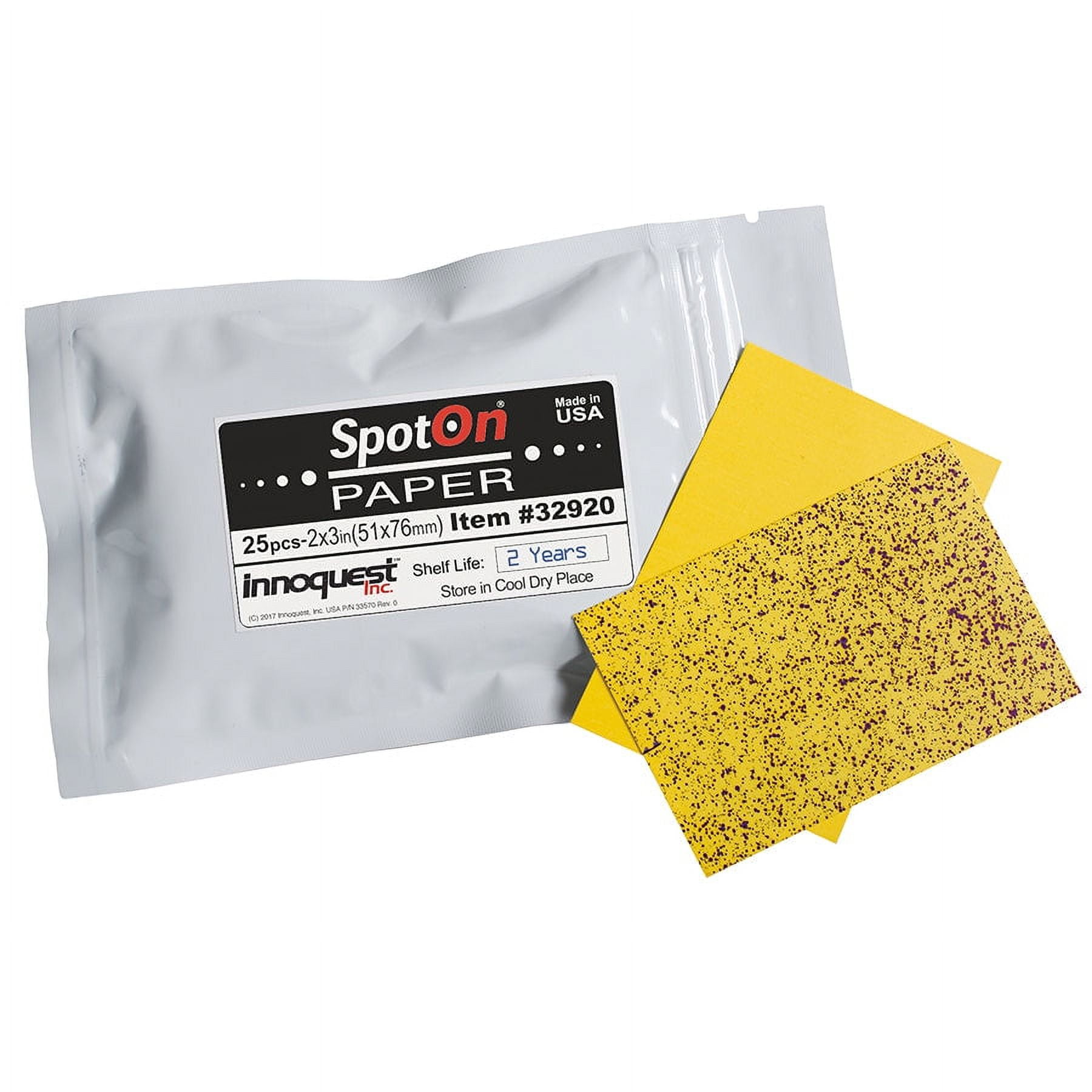SpotOn 2x3in Water Sensitive Paper, 25 Sheets. - Walmart.com