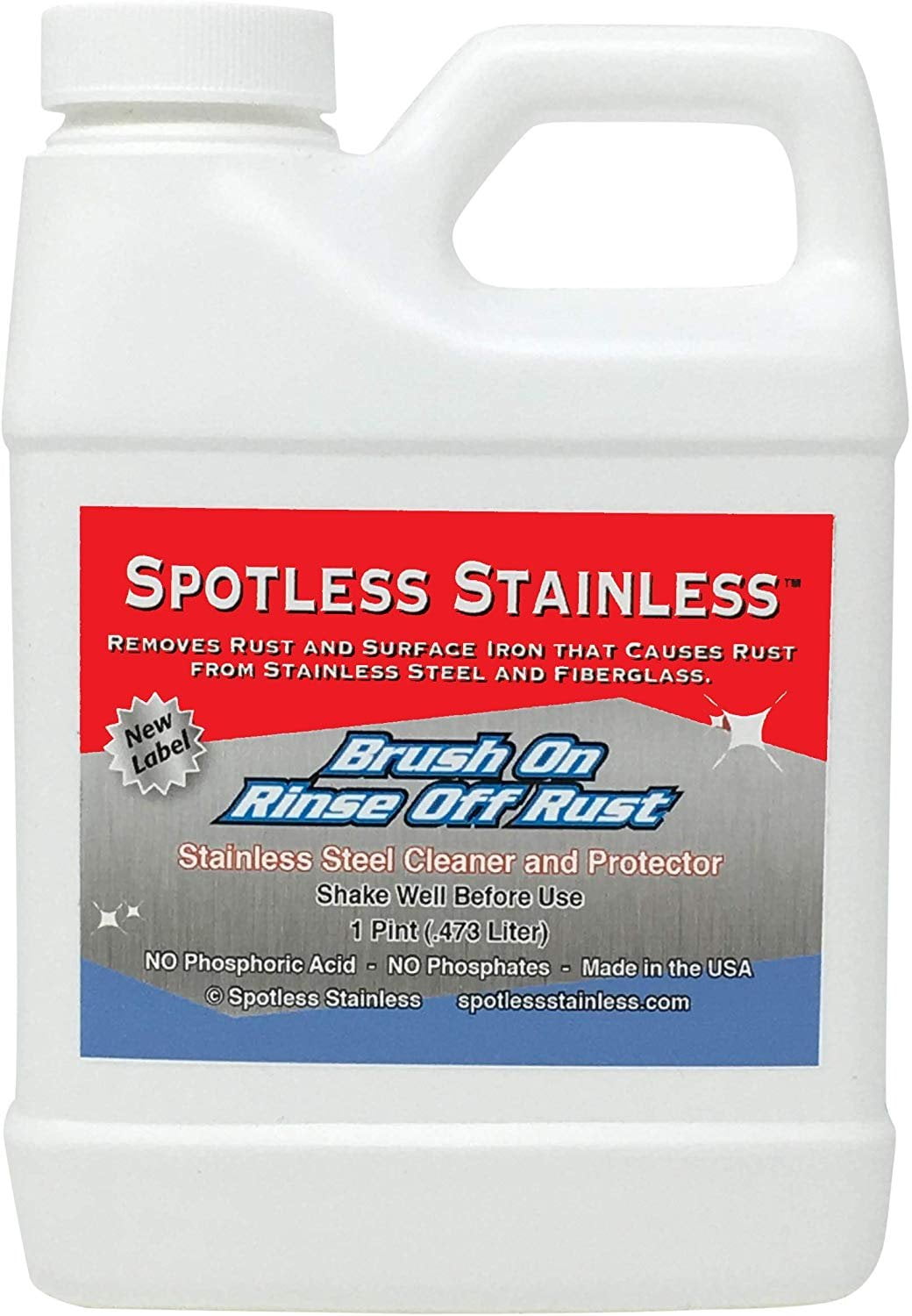 Spotless Stainless Marine Rust Remover and Protectant - 16 Ounce (Pint ...
