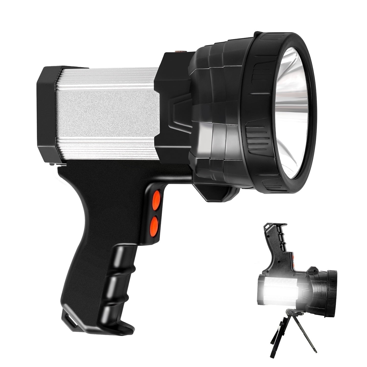 AYMZ 120000 Lumen LED Spotlight Flashlight, Rechargeable, IP67 ...