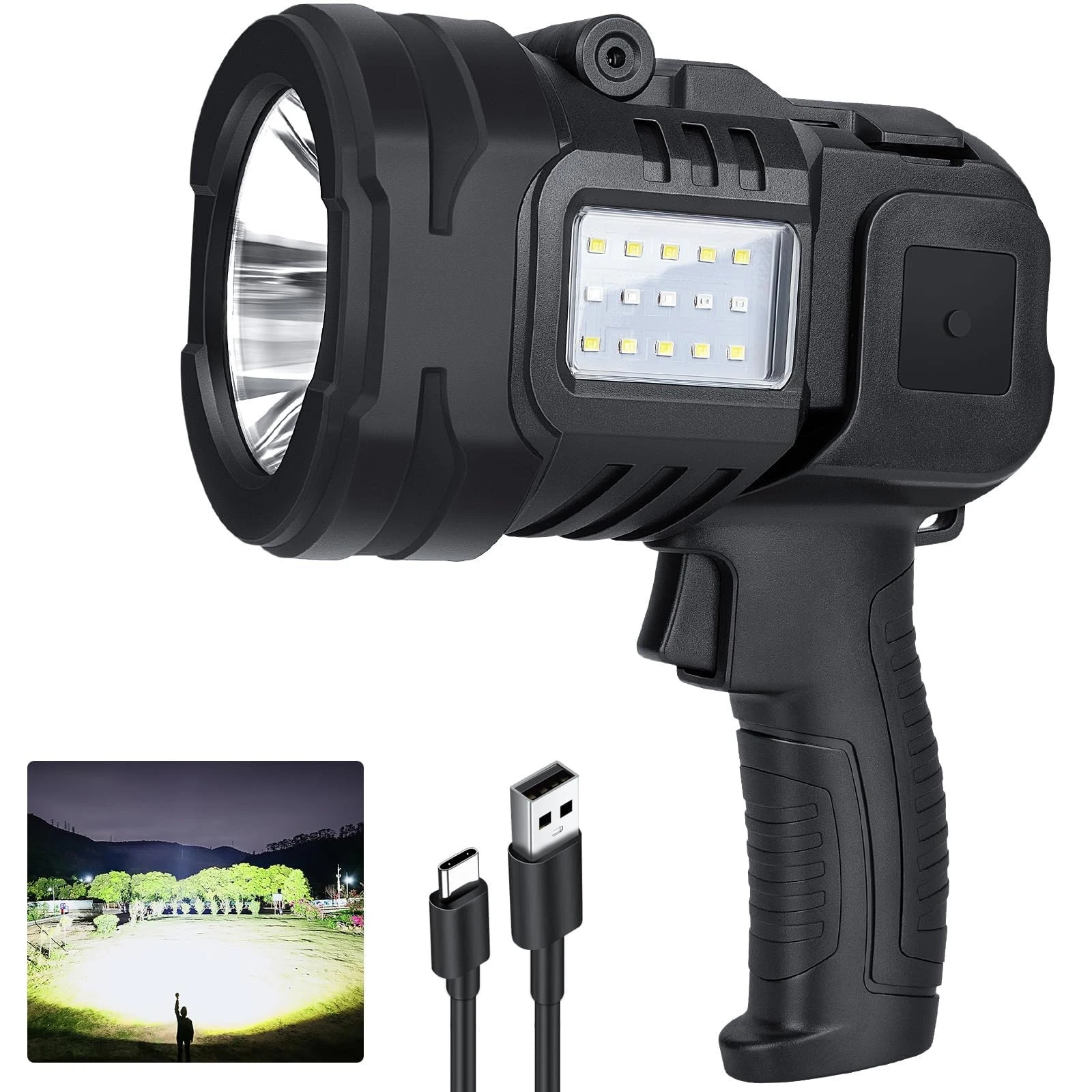 Spotlight Flashlight, 1000,000 Lumens Outdoor Spot Light, LED ...