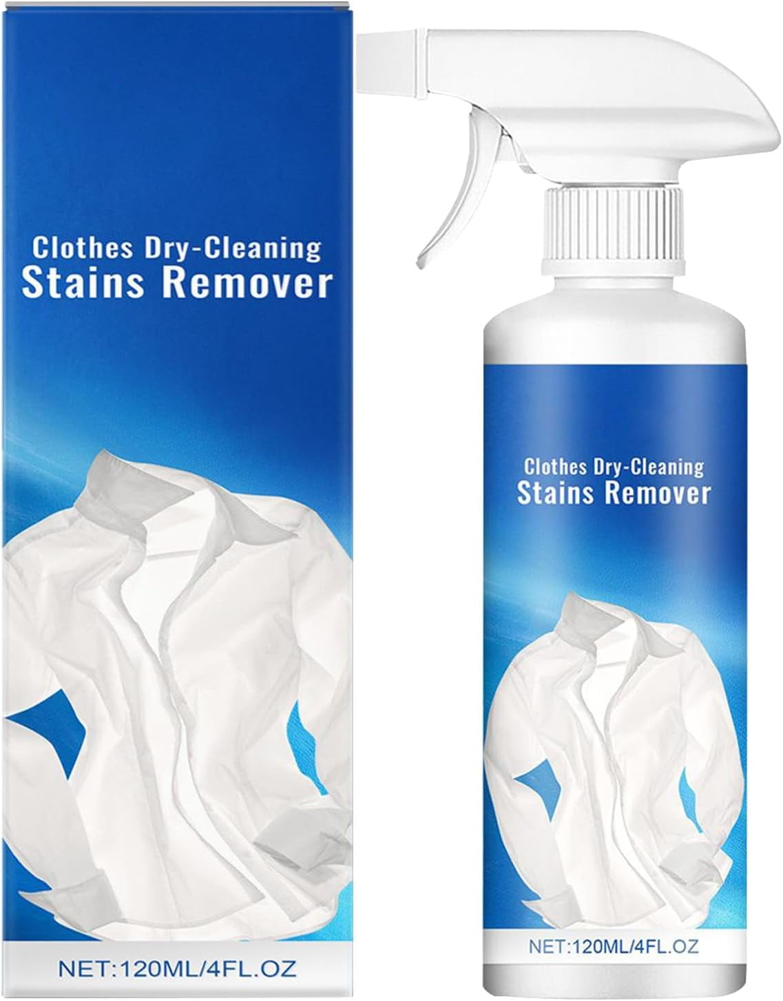 Spots Remover for Clothes,120ml White Shirt Stubborn Stain Cleaner ...