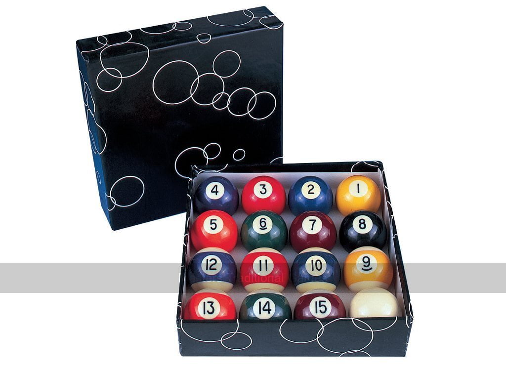 Spots and Stripes Pool Balls - 2 and 1/4 inch - Engraved, Grade A ...
