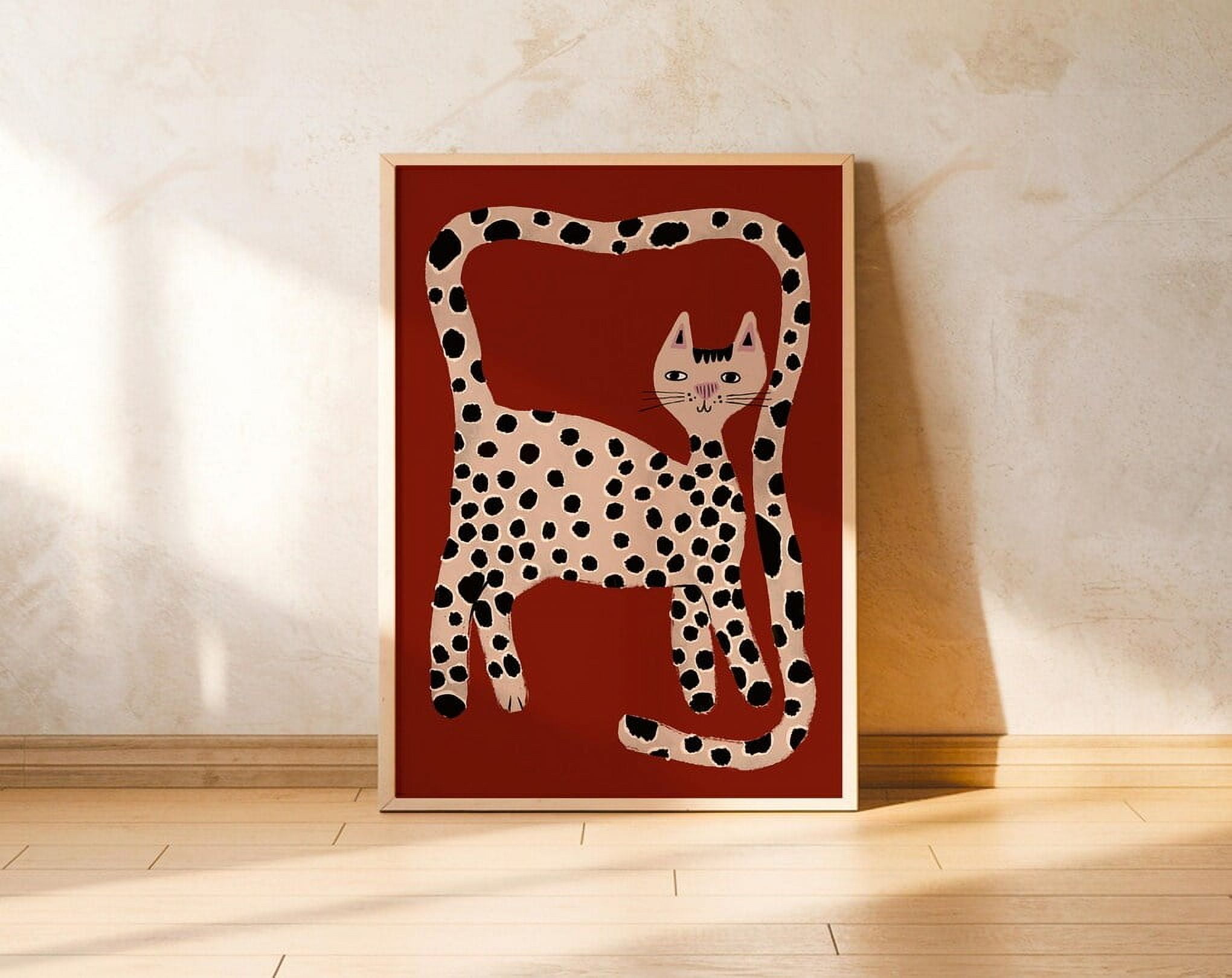 Spotted Cat Wall Art For Nursery Or Kids Room Wild Cat Printable Poster ...