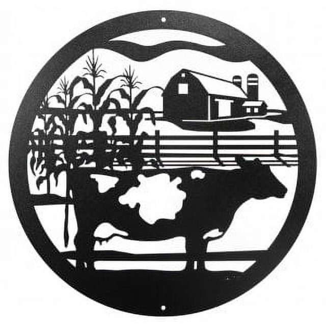 Spotted Dairy Cow 12 Inch Scenic Sign - Walmart.com