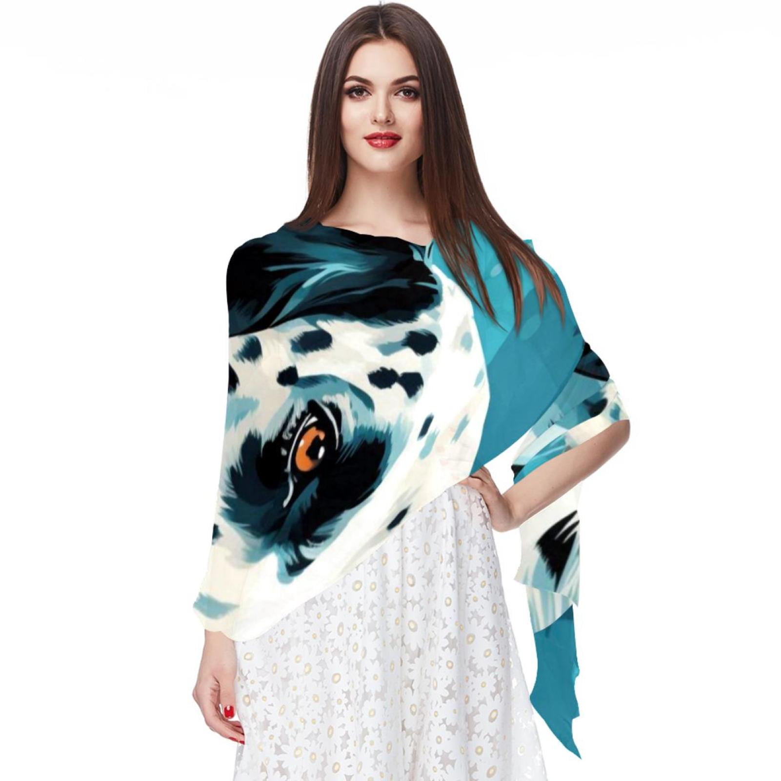 Spotted Dog Beautiful Translucent Chiffon Yarn Hair Scarf 180*73 (70.86 ...