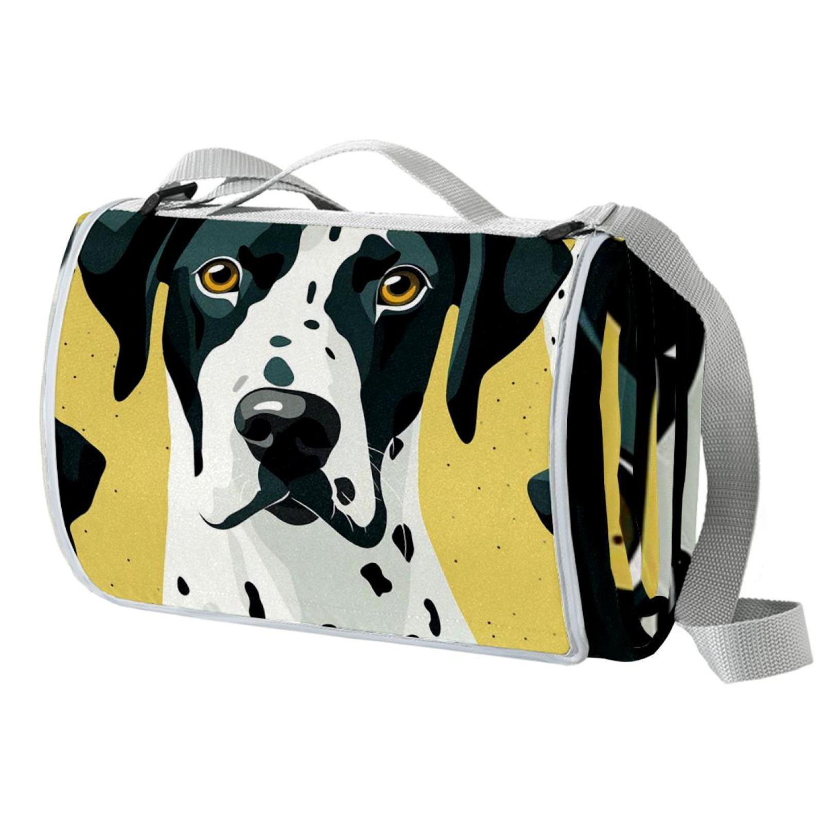 Spotted Dog Canvas Picnic Mat - Waterproof Outdoor Blanket - Large ...